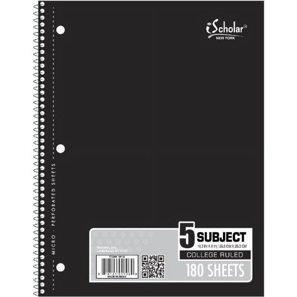 iScholar 5 Subject Wirebound Notebook 78108 - Walmart.com