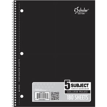 Exceed Spiral Notebook, College Ruled, 5 Subject, 160 Pages, 9" x 11 ...