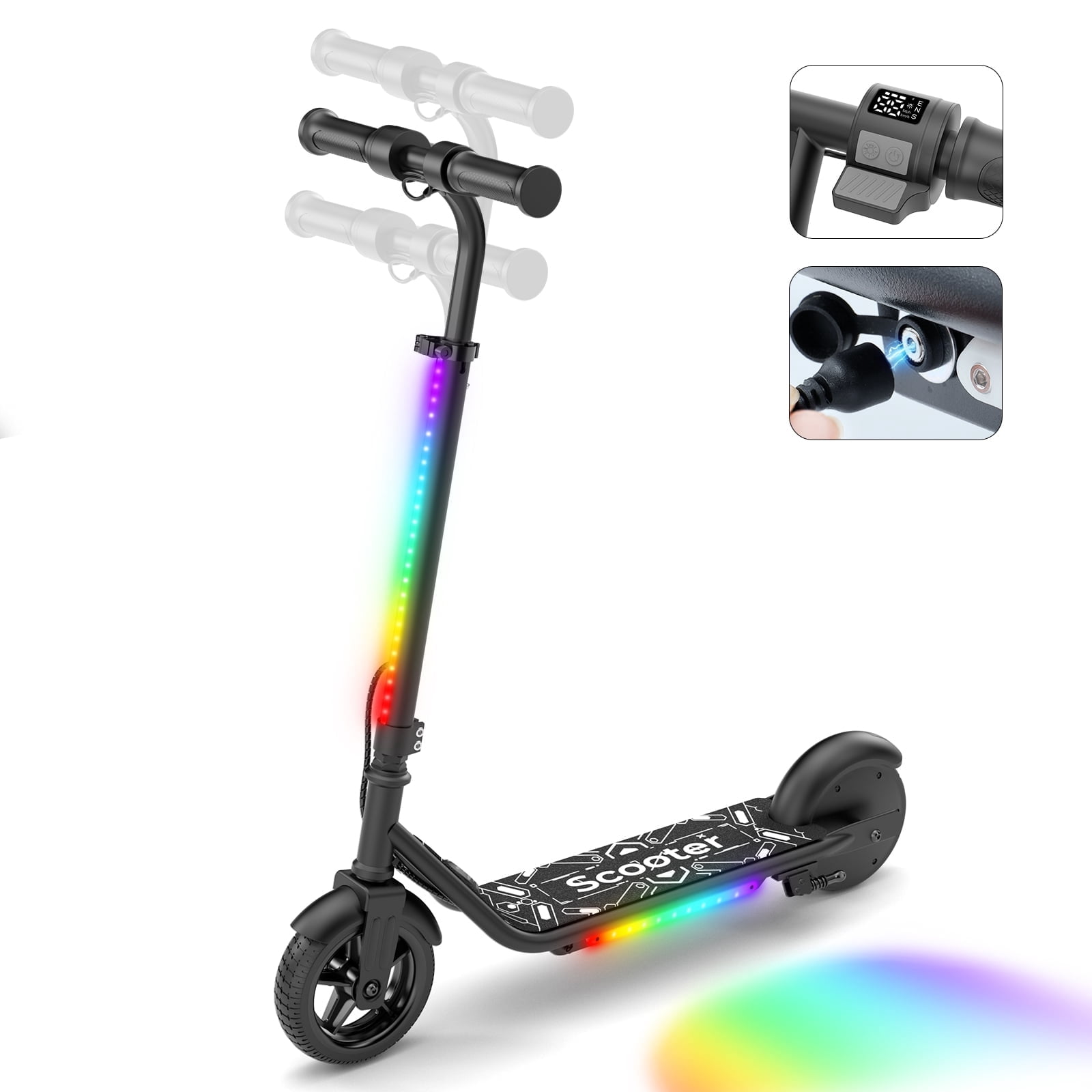 iScooter Electric Scooter Kids Teens 6-12, Up to 9KM Miles 10 MPH MAX ...