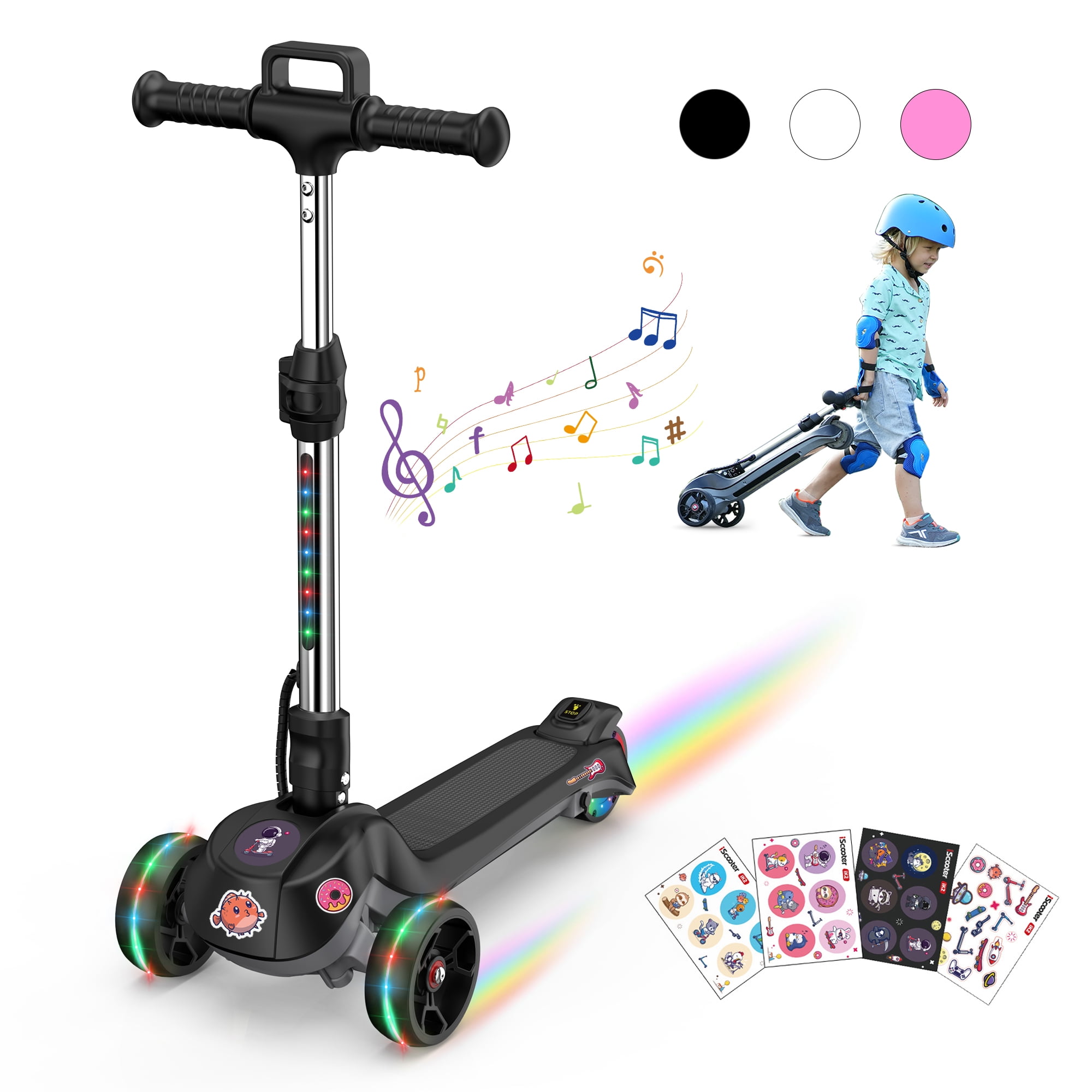 iScooter iK2 Electric Scooter for Kids Ages 3-8, Bluetooth Features ...