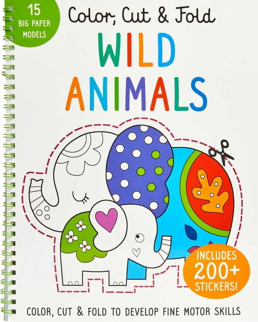 iSeek: Color, Cut, and Fold: Wild Animals : (Lions, Tigers, Elephants, Art books for kids 4 - 8 ...