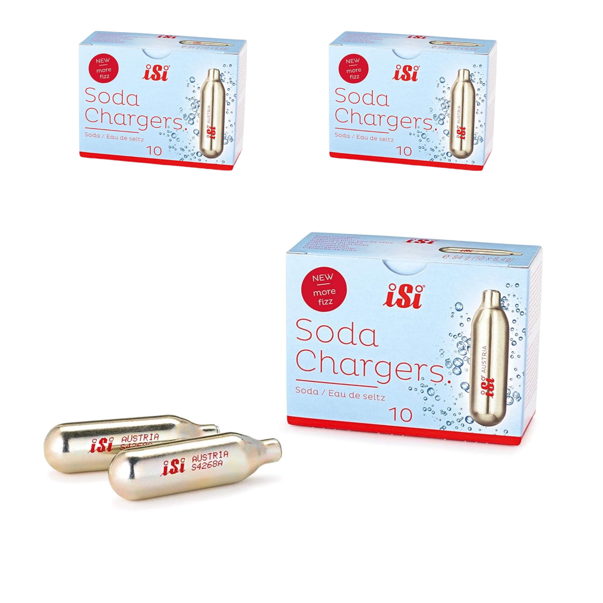 iSi CO2 Steel Soda Siphon Chargers (10-Pack - Box of 3) - Gold ...