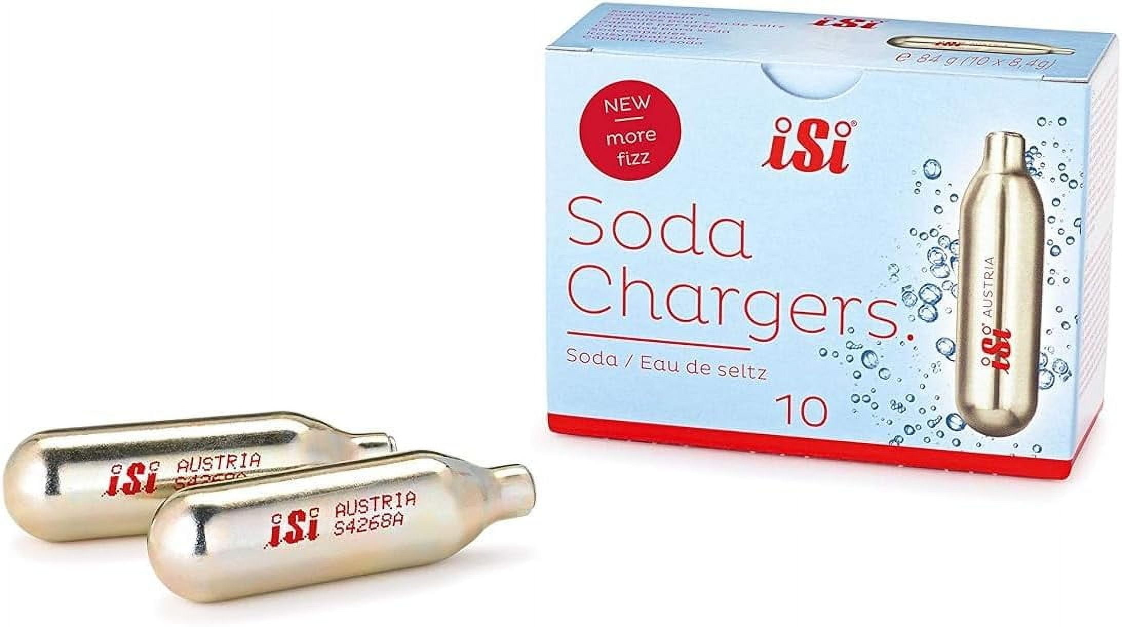 iSi North America CO2 Soda Siphon Chargers, 8.4g Carbon Dioxide ...