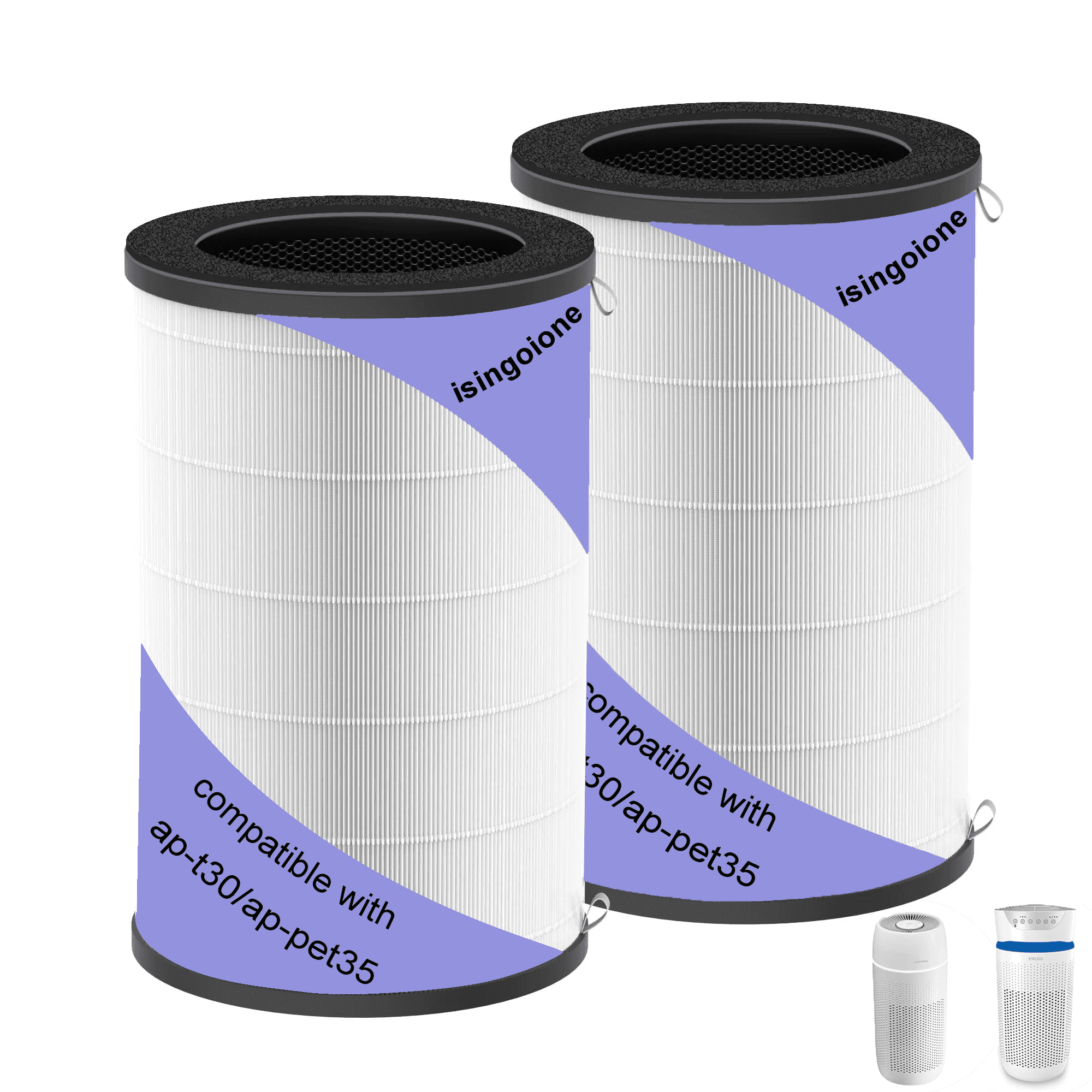 isingoione AP-T30/AP-PET35 Filter, 2-Pack, Activated Carbon for Pet ...