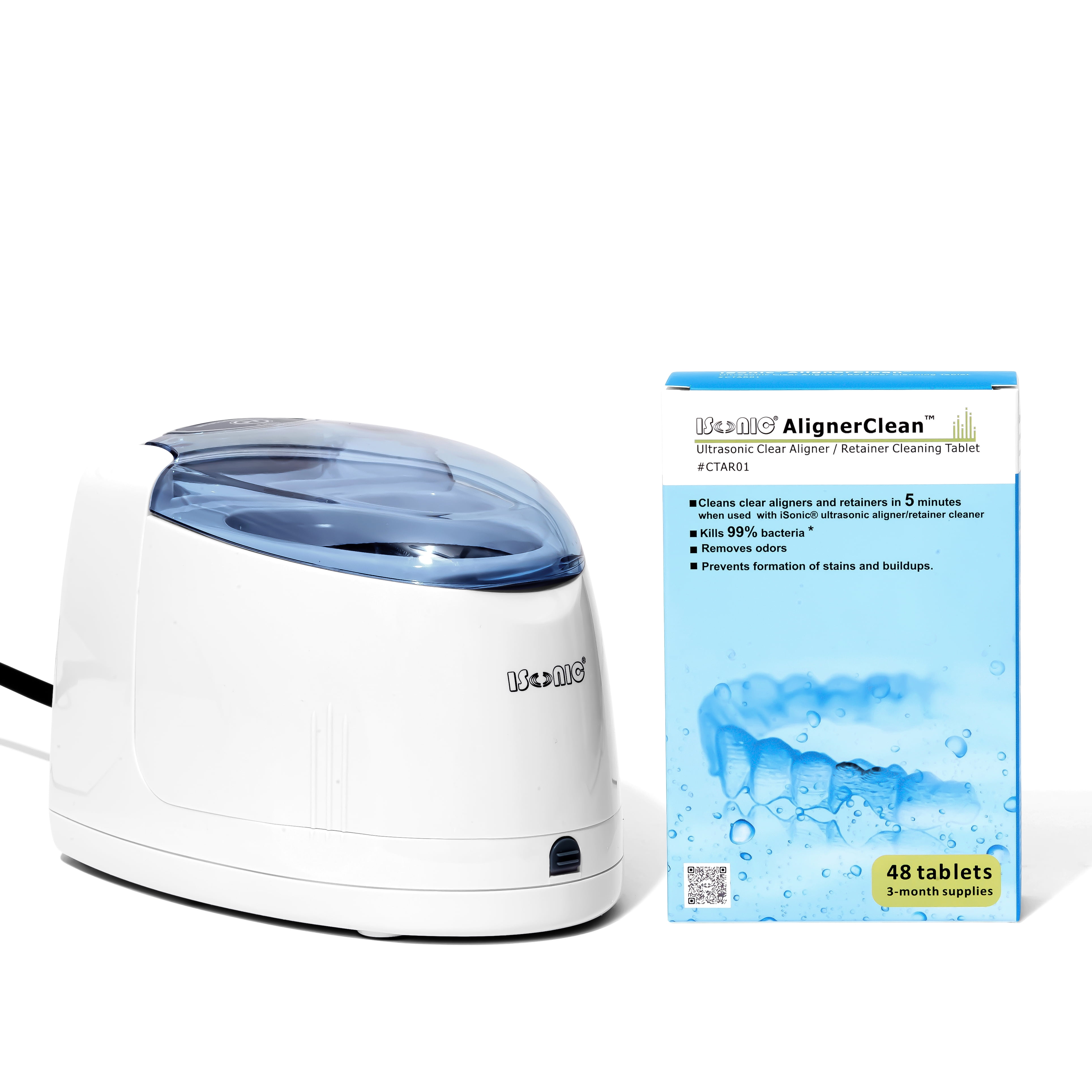 iSonic F3900 Ultrasonic Denture/Aligner Cleaner + CTAR01 Tablets ...