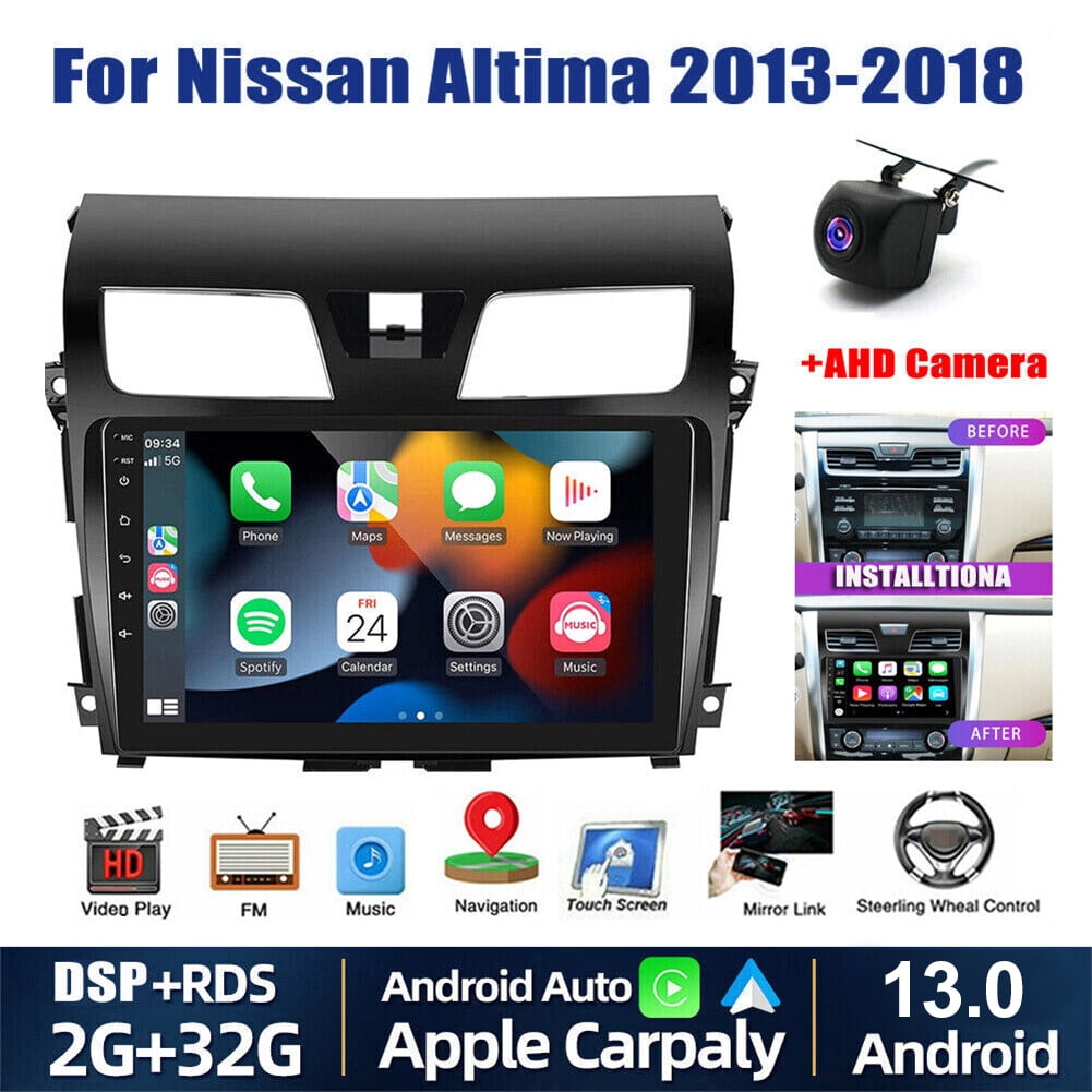 iSpchen 10in Android 13 Car Stereo Radio for Nissan Altima 2013-2015 ...
