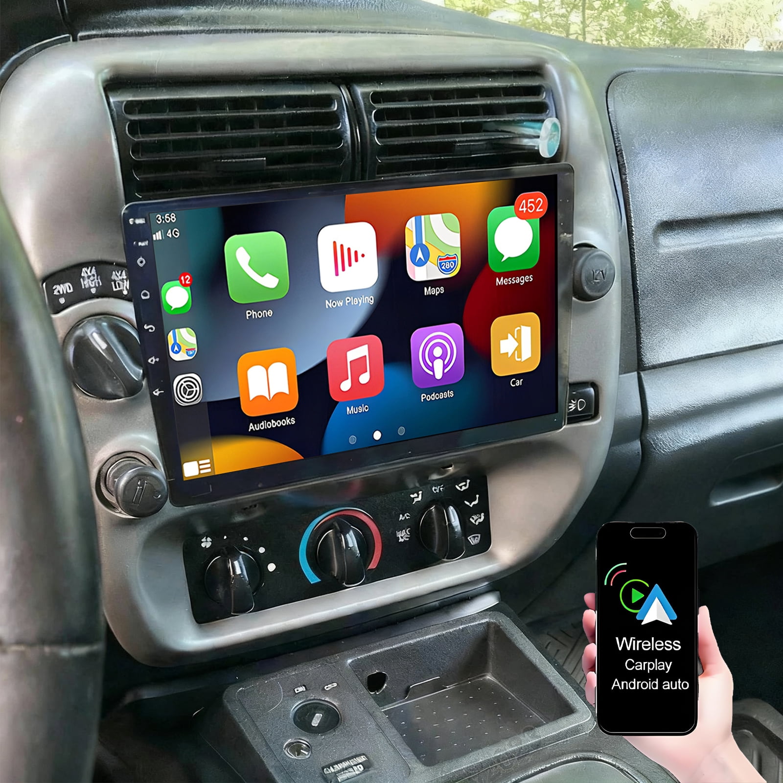 iSpchen Android 13 Double Din Car Stereo Radio for Ford Ranger 1998 ...