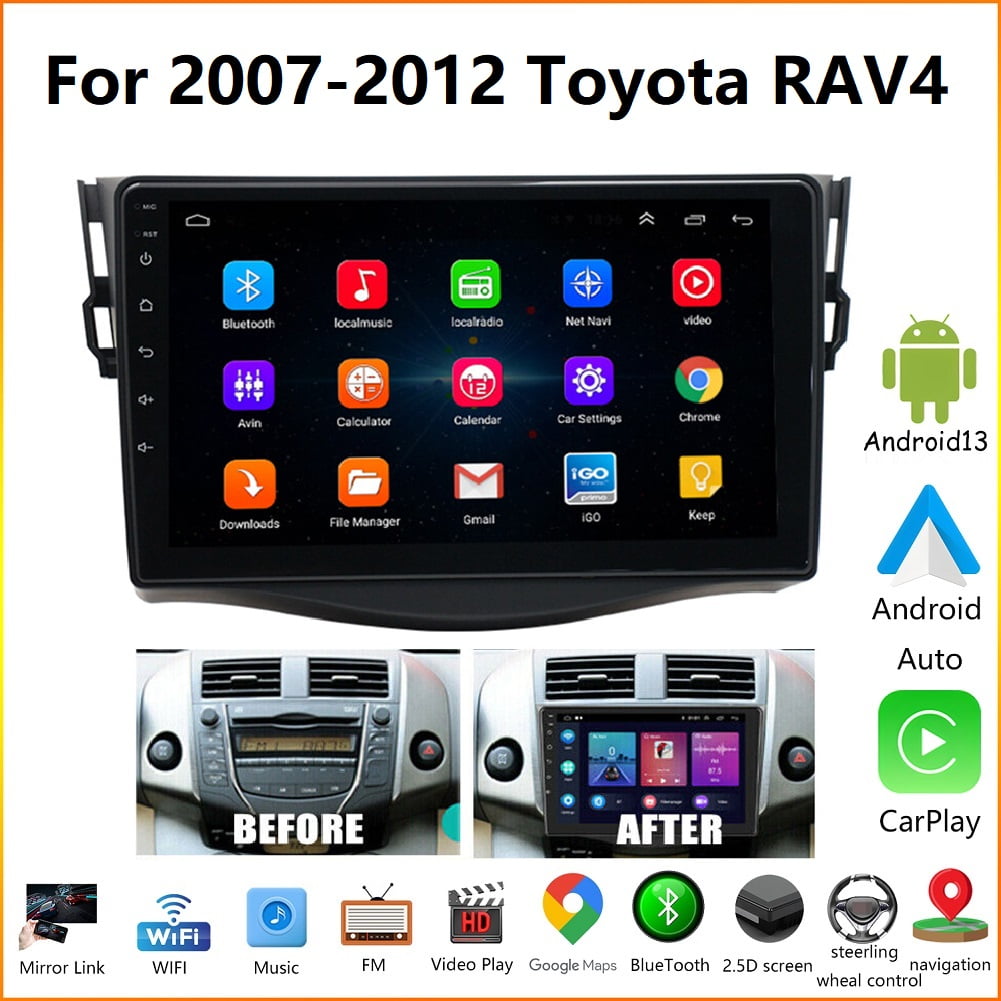 iSpchen Car Radio Stereo for Toyota RAV4 2007-2012, Android 13 9 inch ...