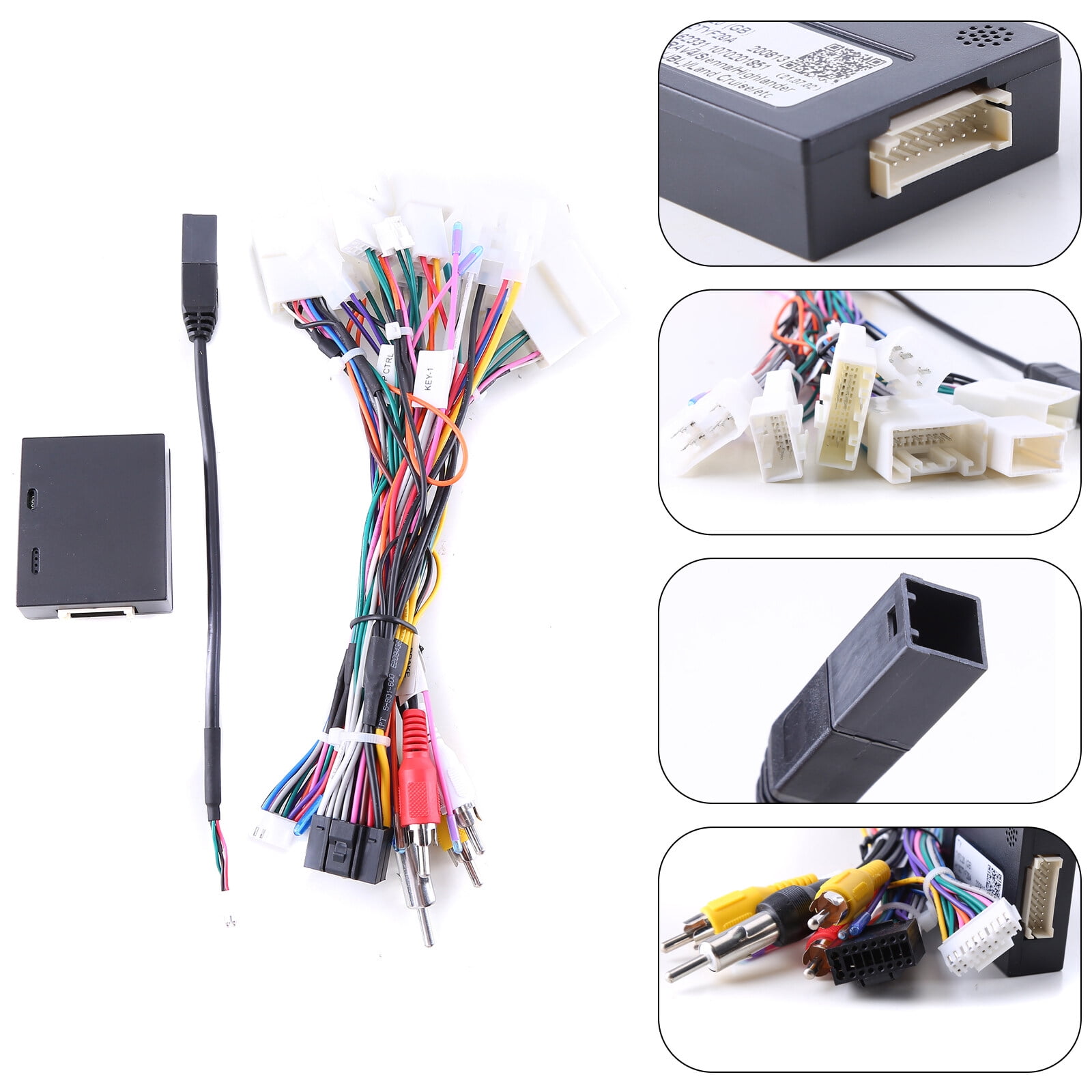 iSpchen Car Stereo Radio Power Harness Cable Wire Adapter Support JBL ...