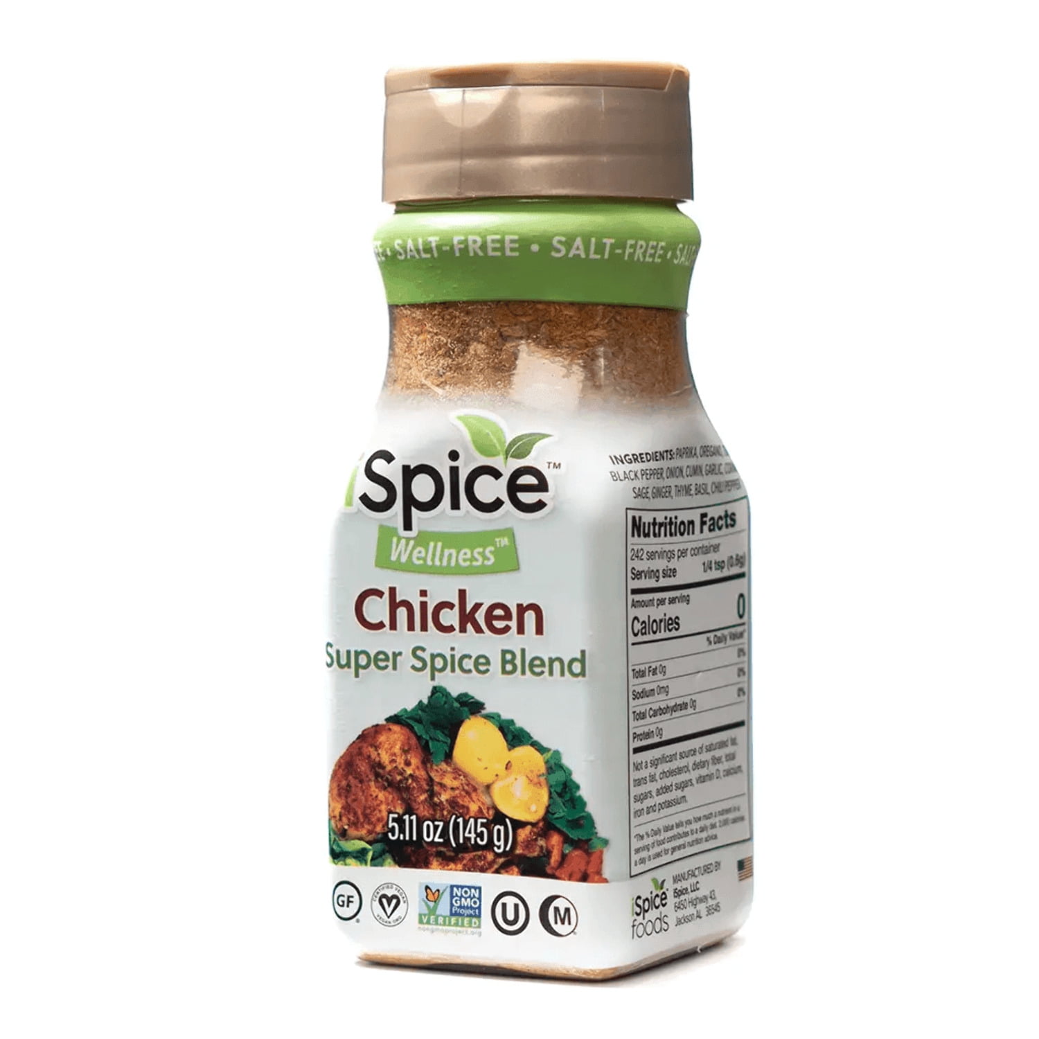 iSpice Savory Flavor Salt-Free Chicken Seasoning, Poultry Perfection, 5 ...