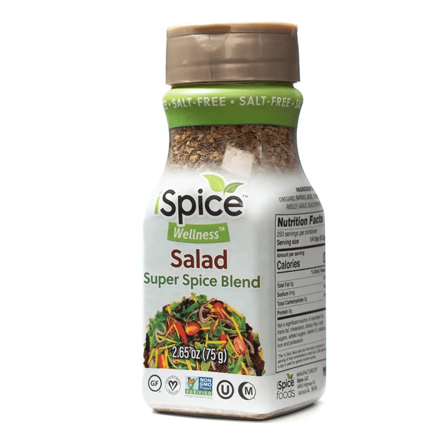 iSpice | Salt-Free Salad Seasoning | 2.65 oz | Mixed Spice Seasoning ...