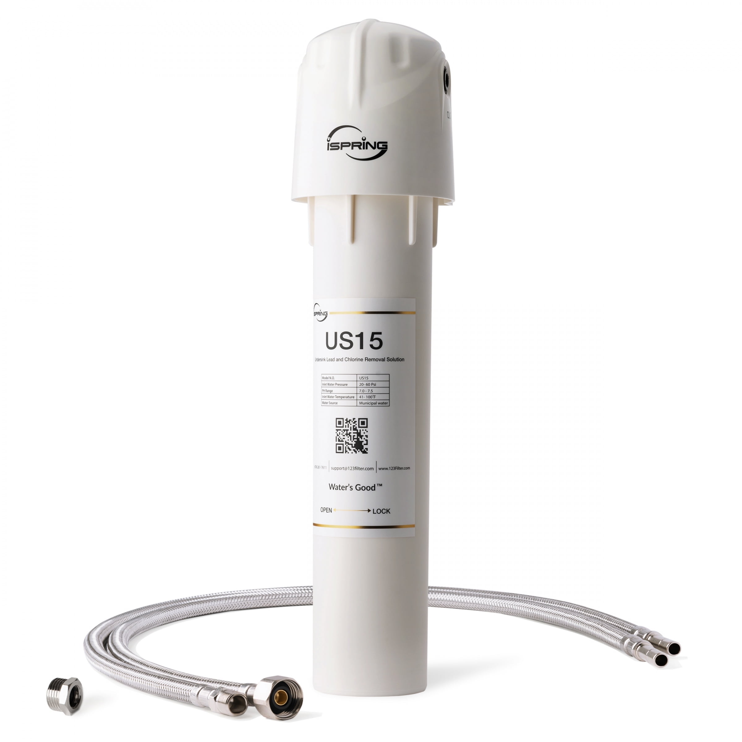 iSpring Leak-Free Direct Connect Under Sink Water Filter System ...
