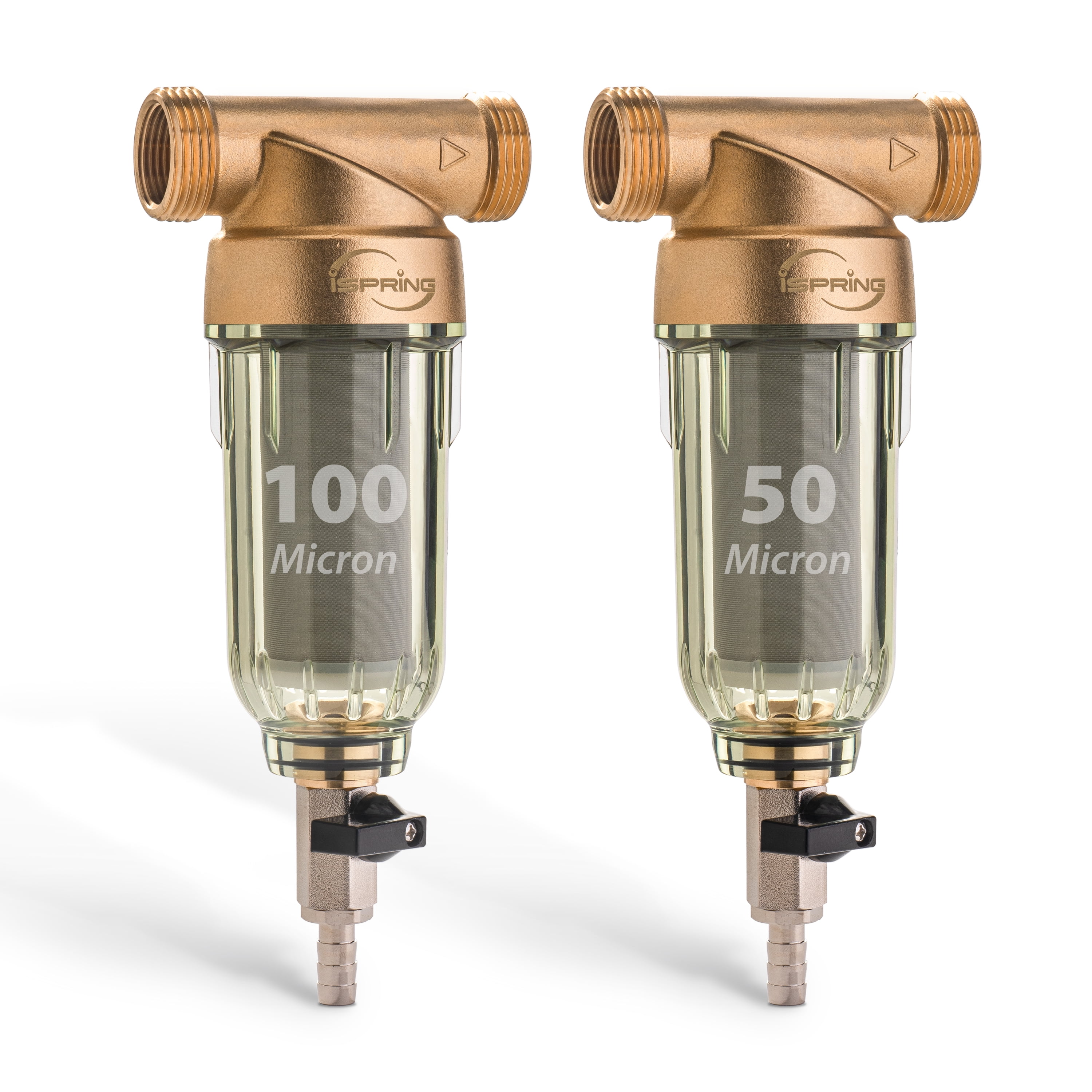 iSpring WSP2PK15 Reusable Whole House Spin Down Sediment Water Filters ...