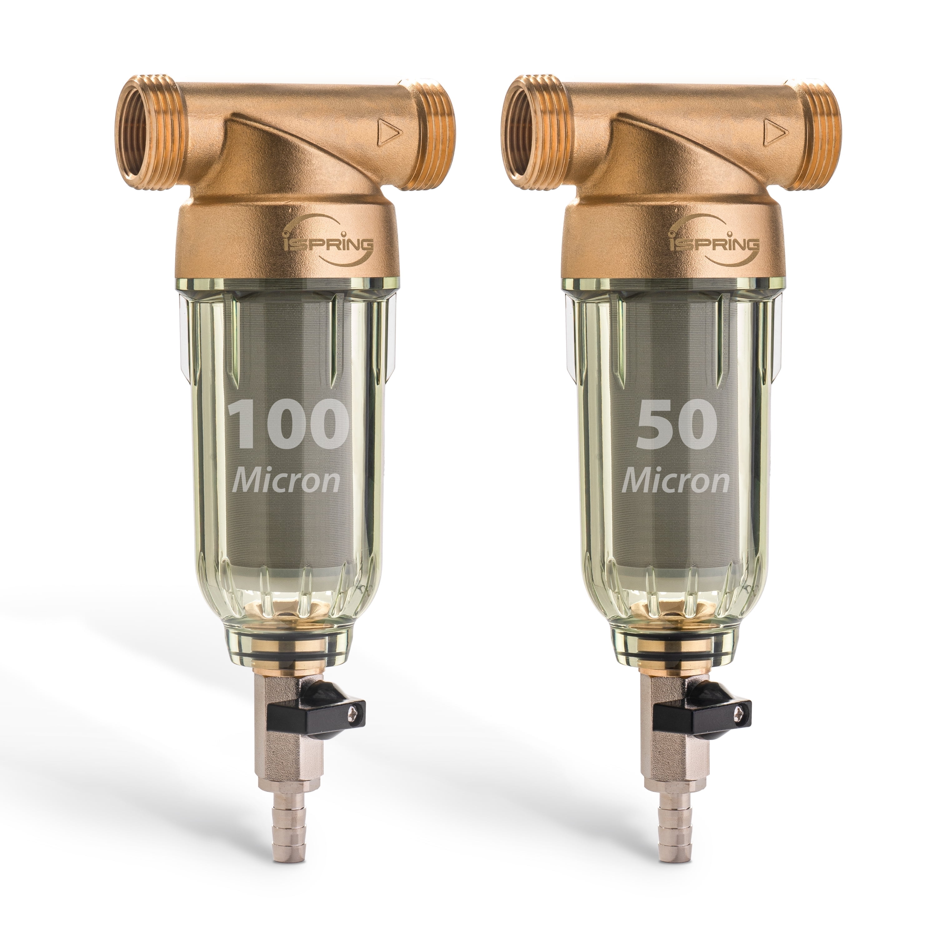 iSpring WSP2PK15 Reusable Whole House Spin Down Sediment Water Filters ...