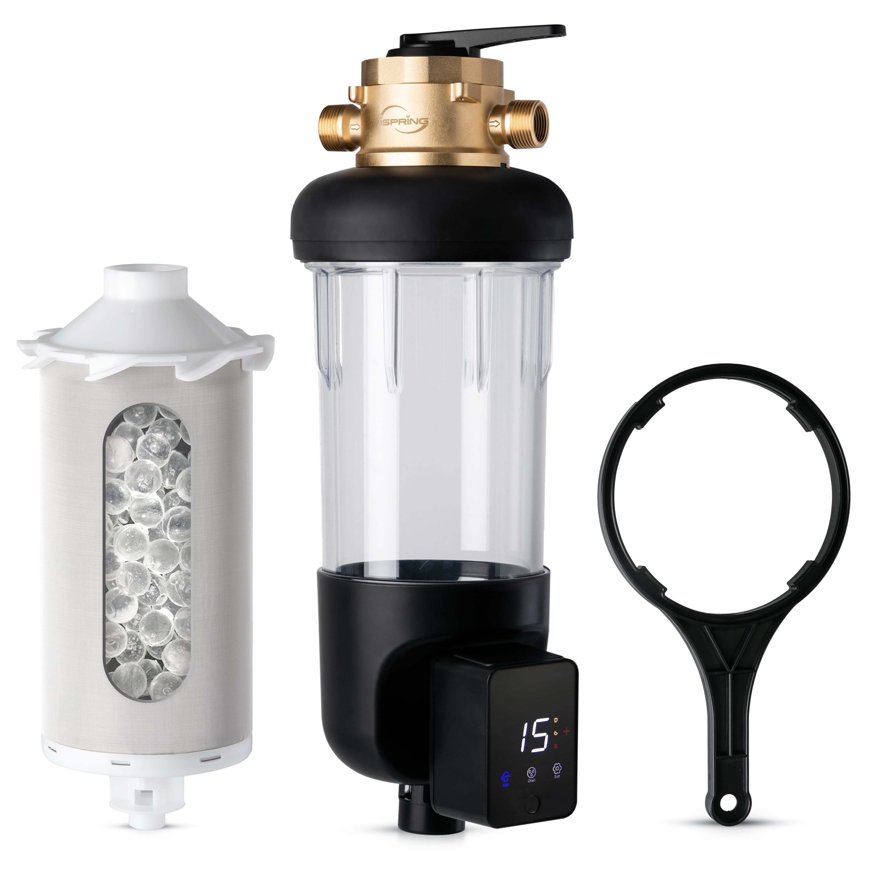 iSpring WSP50SL-ARJ-BP, NSF Certified, Spin Down Sediment Water Filter ...