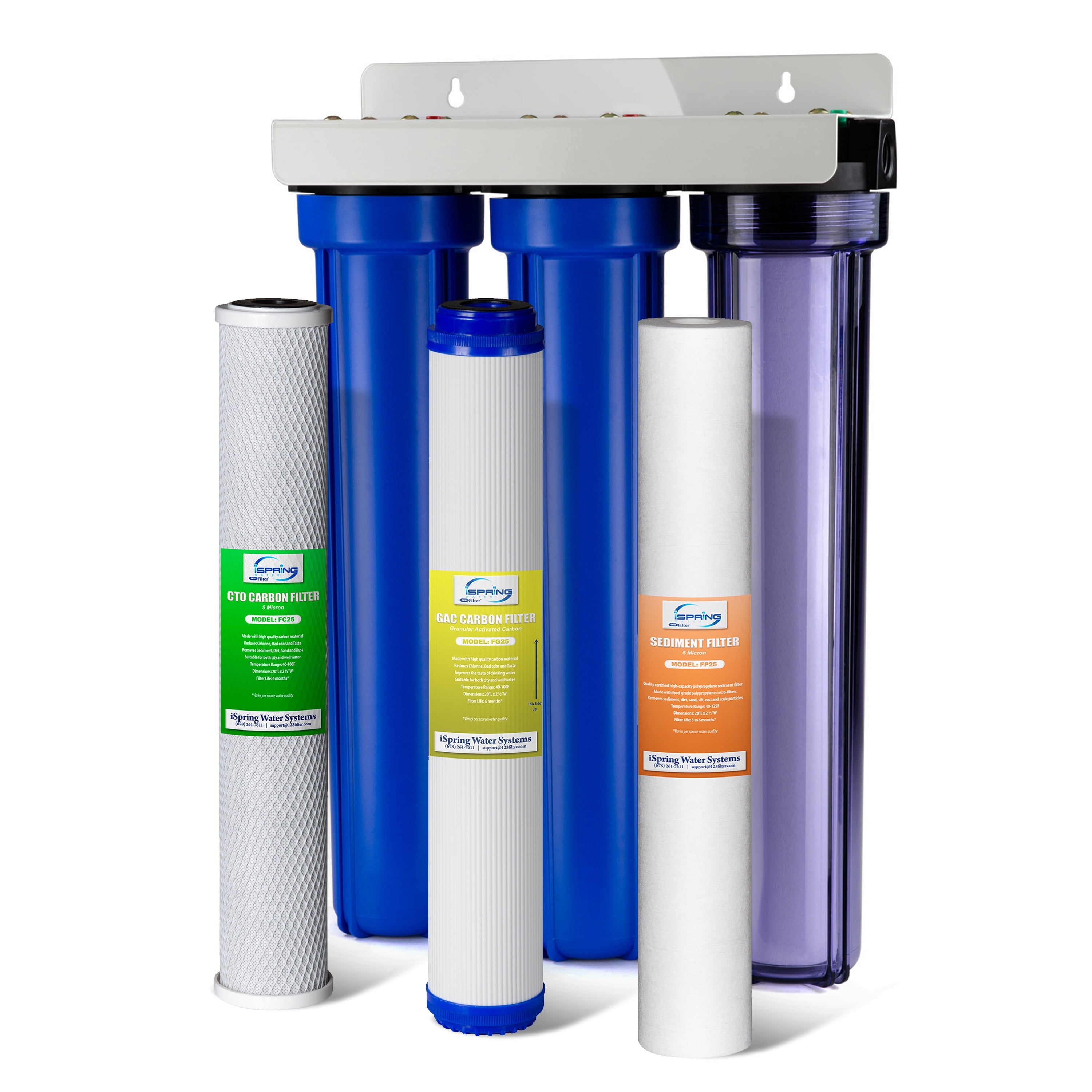 iSpring Whole House Water Filter System, Reduces Chloramine, PFAS ...