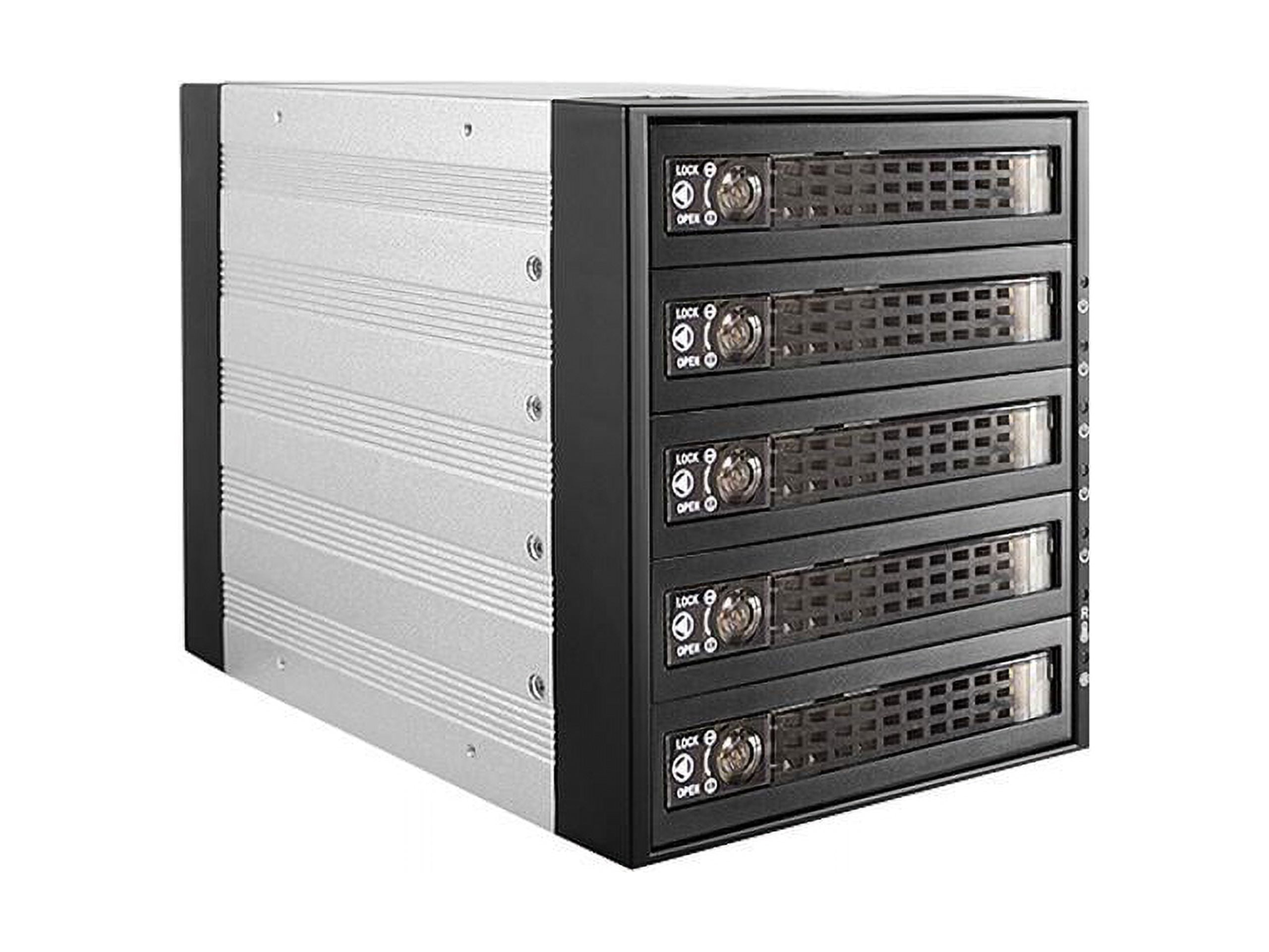 iStarUSA BPU-350SATA-KL 3x 5.25" to 5x 3.5" 2.5" SAS SATA 6 Gbps HDD ...