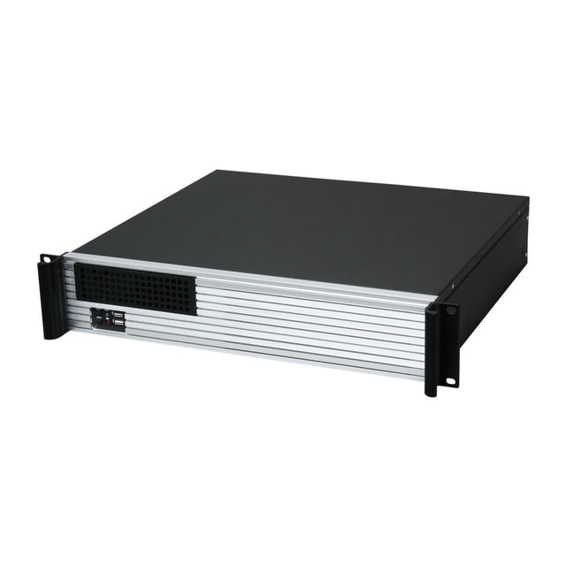 iStarUSA D-213-MATX-SILVER Metal/ Aluminum 2U Rackmount microATX Server ...