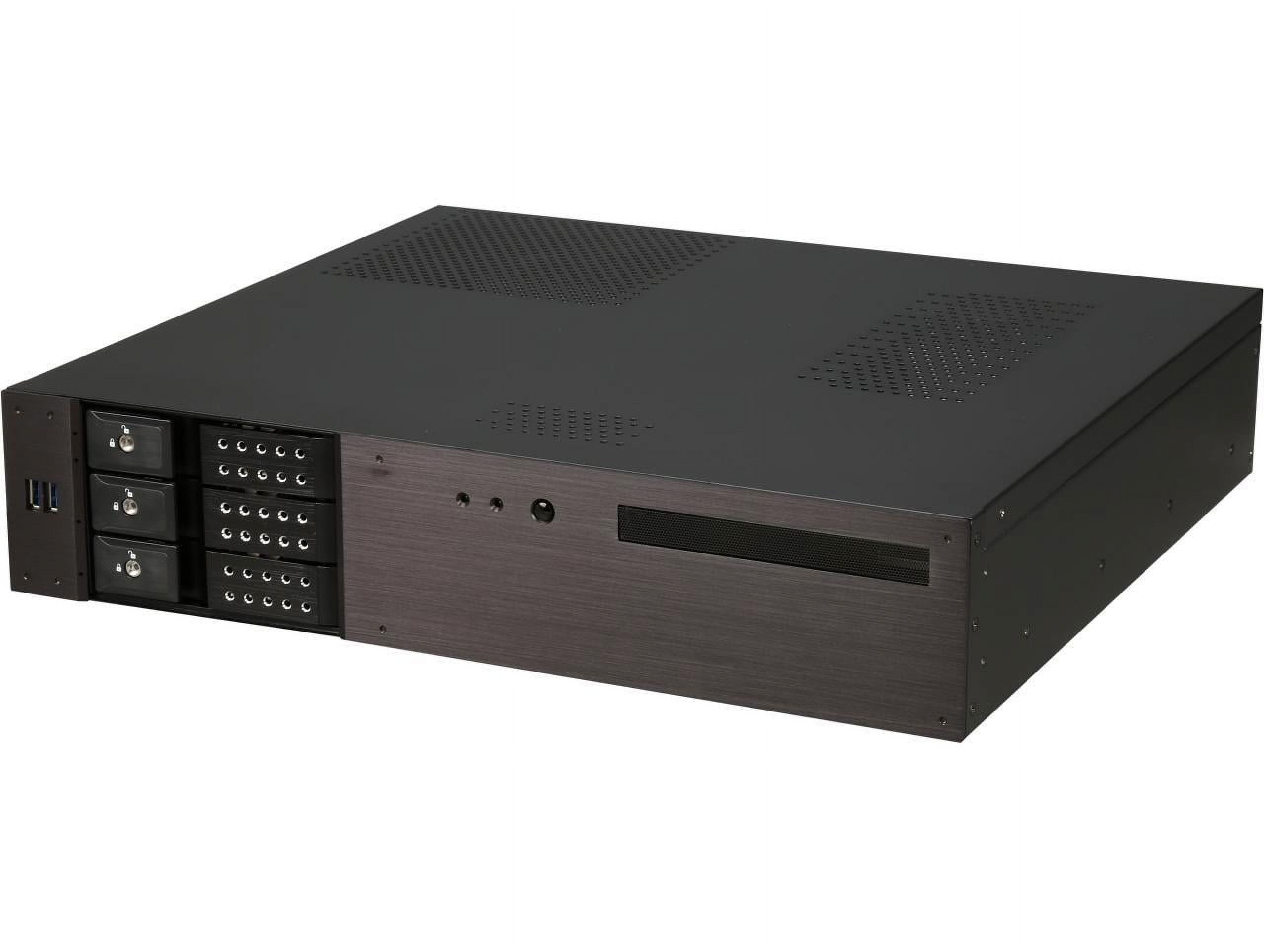 iStarUSA D-230HN-T Black Aluminum / Steel 2U Rackmount Compact 3x 3.5 ...
