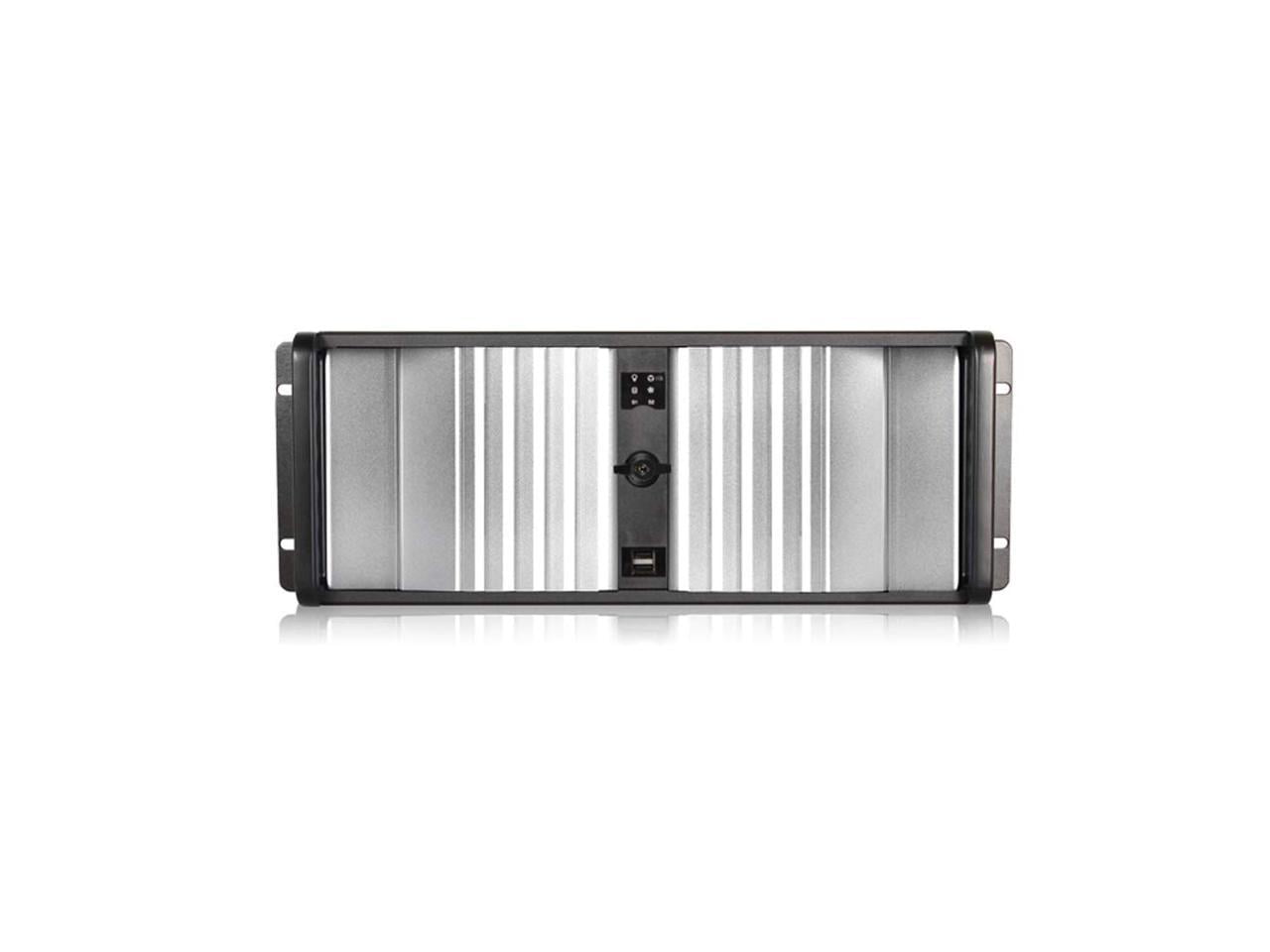 iStarUSA D-400SEA-SL-RAIL24 4U Compact Stylish Rackmount Chassis with ...