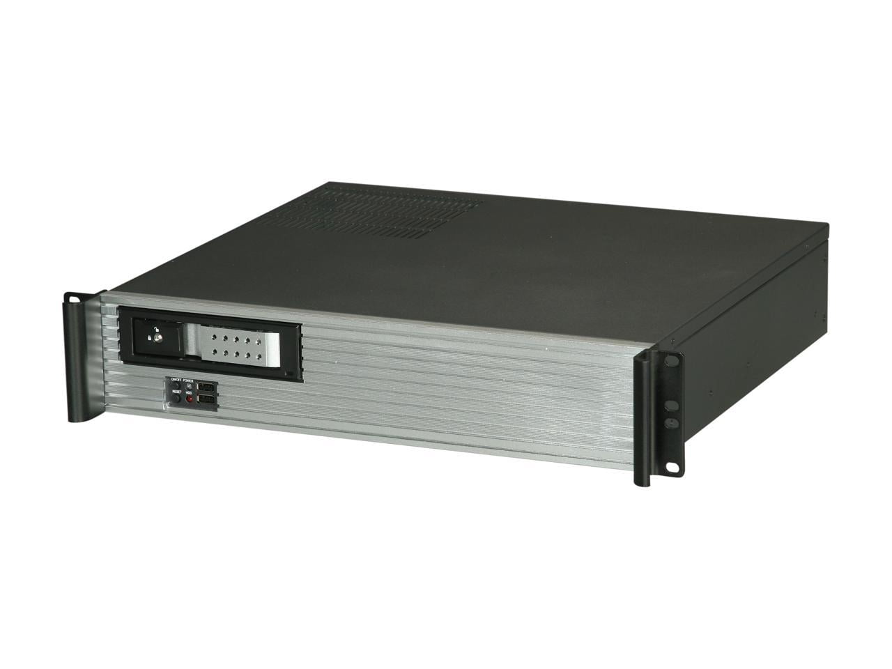iStarUSA D213MATX-DE1SL-SL Silver Front Bezel Aluminum / Steel 2U ...