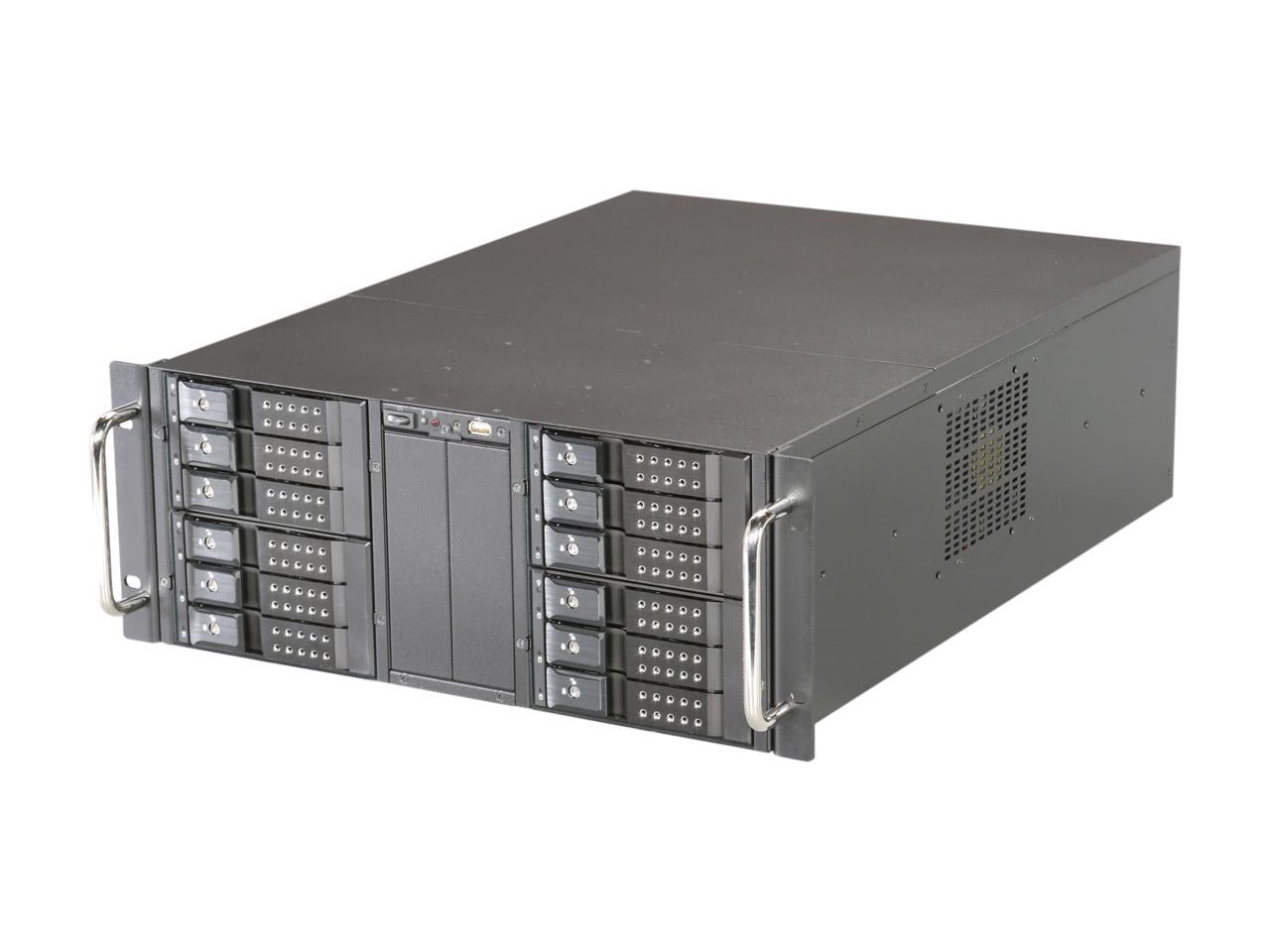 iStarUSA D410-DE12BK Black Steel 4U Rackmount 10-Bay Stylish Storage ...
