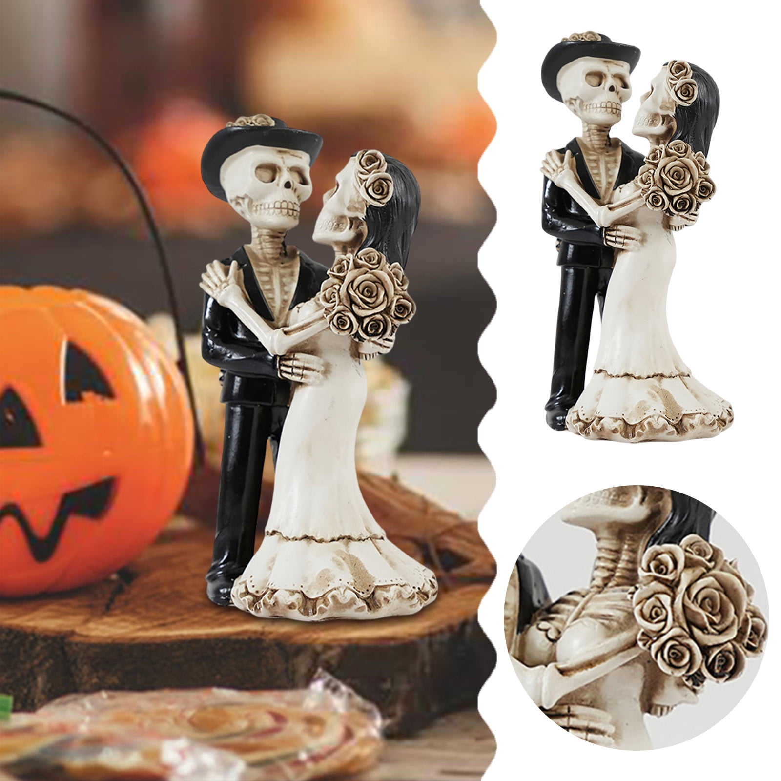 iStatue Skeleton Bride and Groom Figurines - Resin Collectible Dancing ...