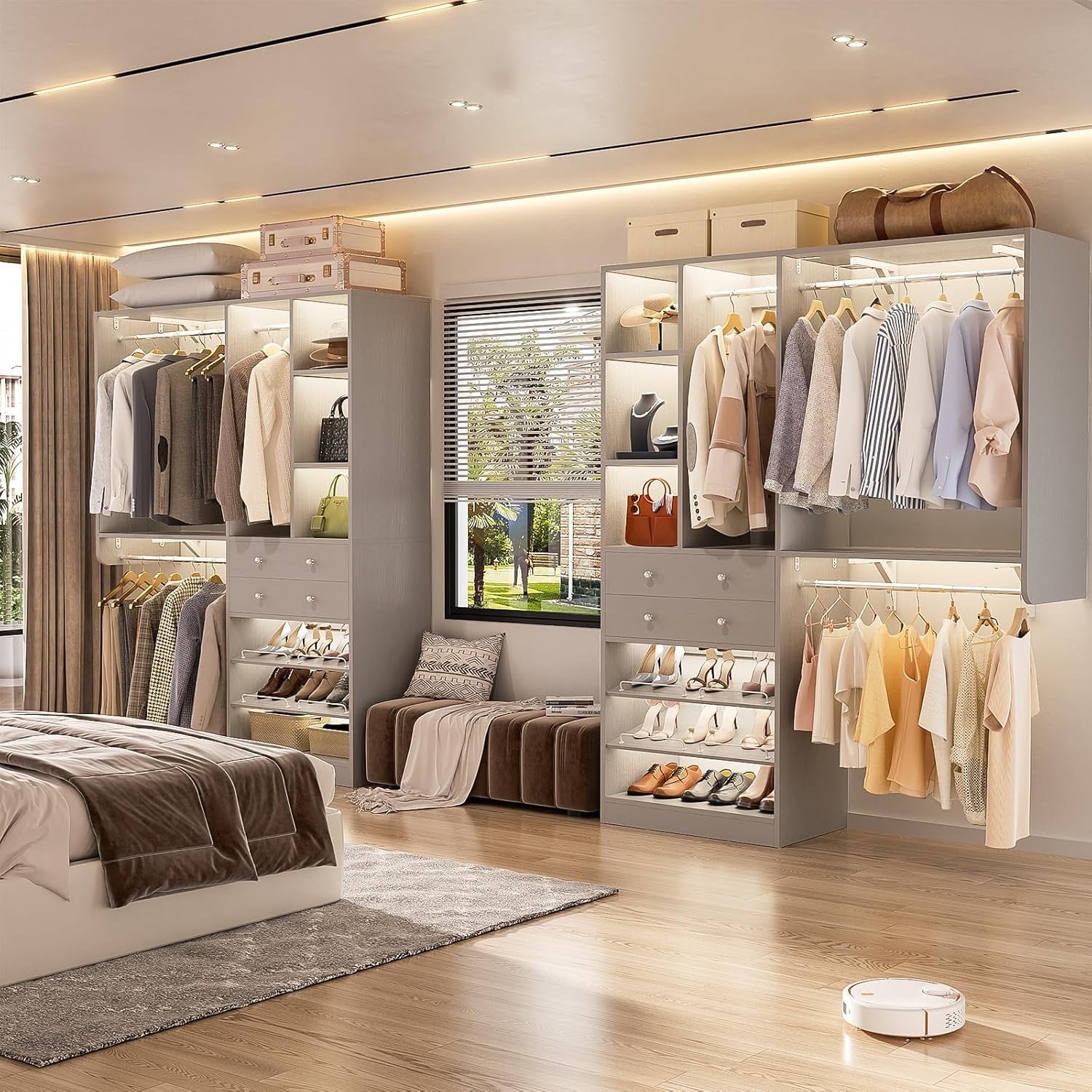 iSunirm 5FT Closet System with Drawers,5FT Closet System with Drawers ...