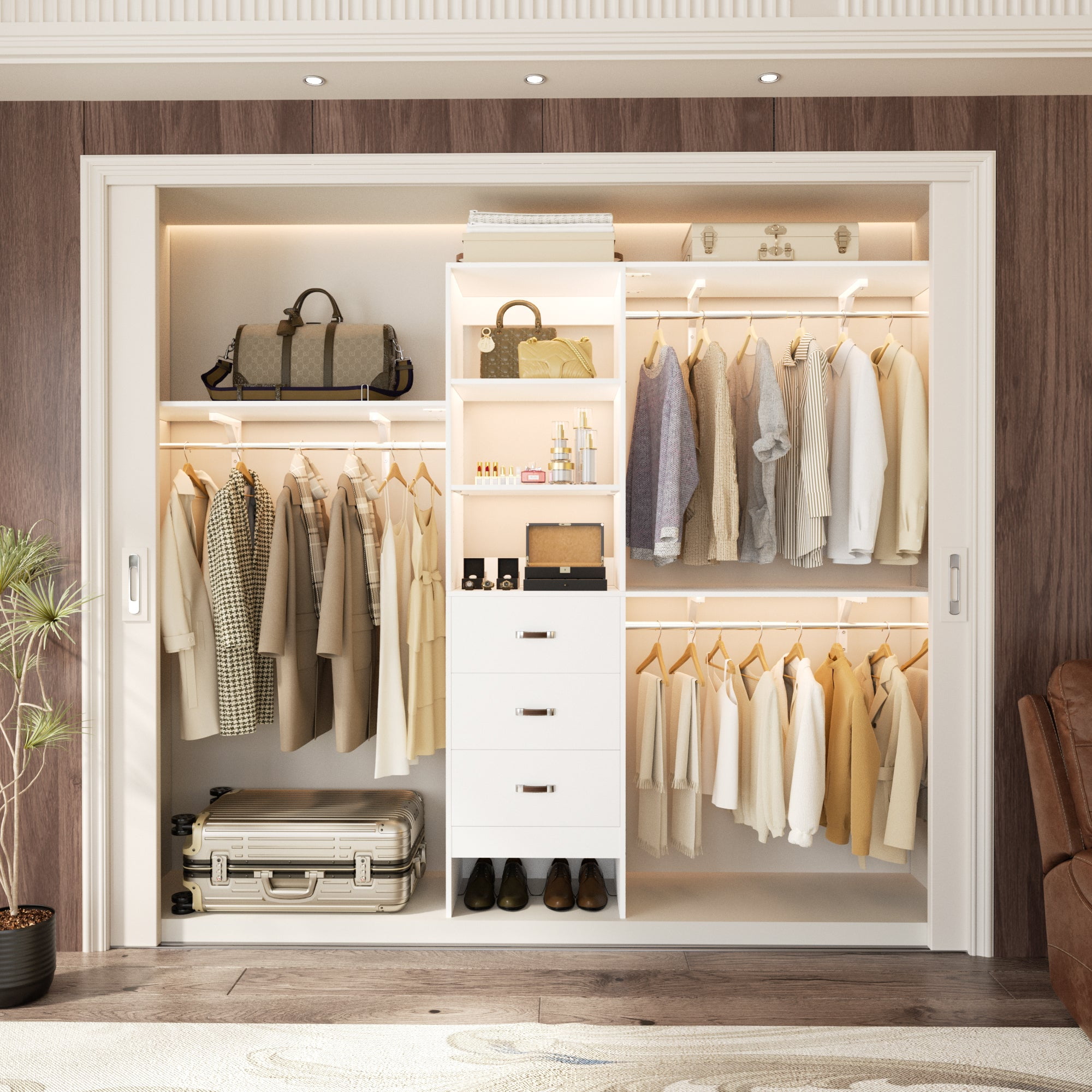 Customer reviews for iSunirm 96'' Closet System, 8FT Walk In Closet ...