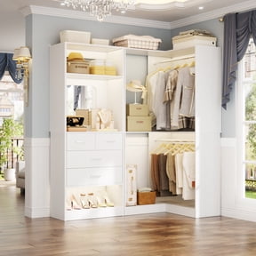 N K S Desiggns Adult Closet Organizing System 6 Adjustable Shelves, 3 ...