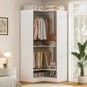 Homieasy Corner Closet System, 31" Modular Corner Closet Organizer ...