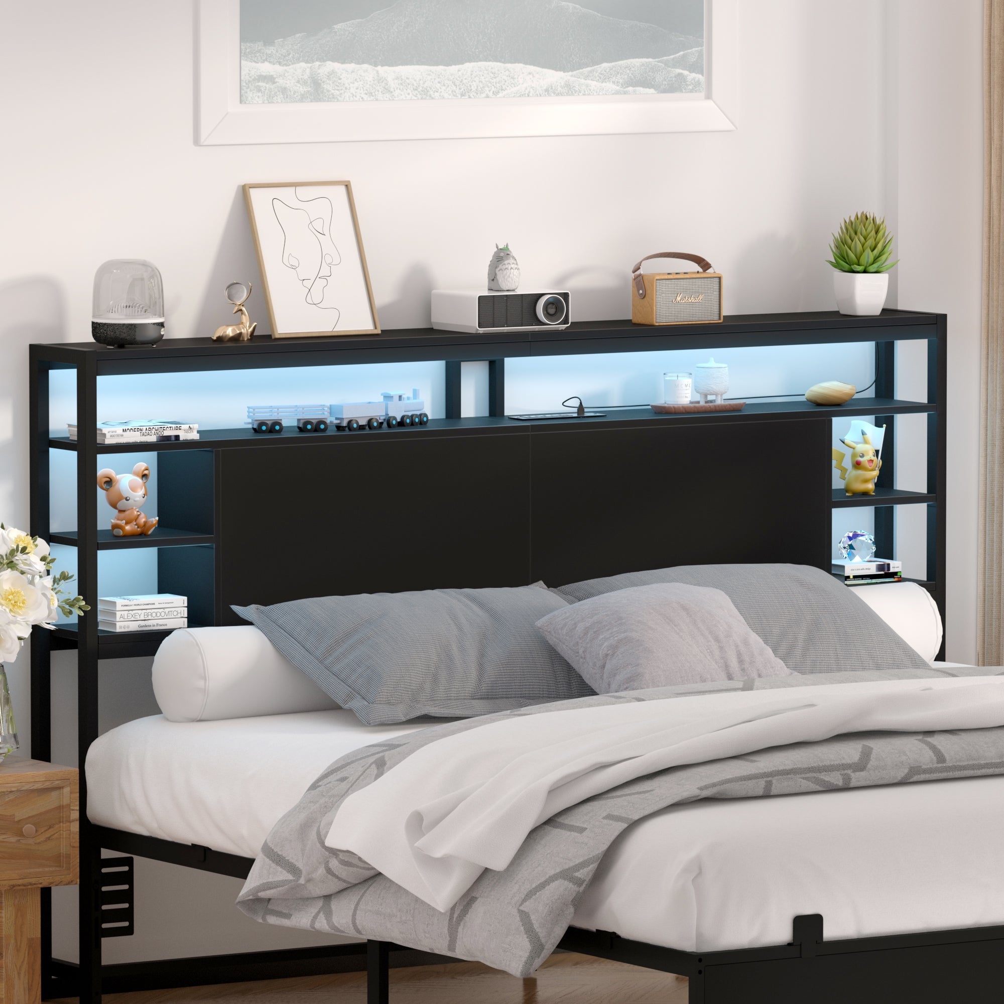 Customer reviews for iSunirm King Size Headboard with Storage ...