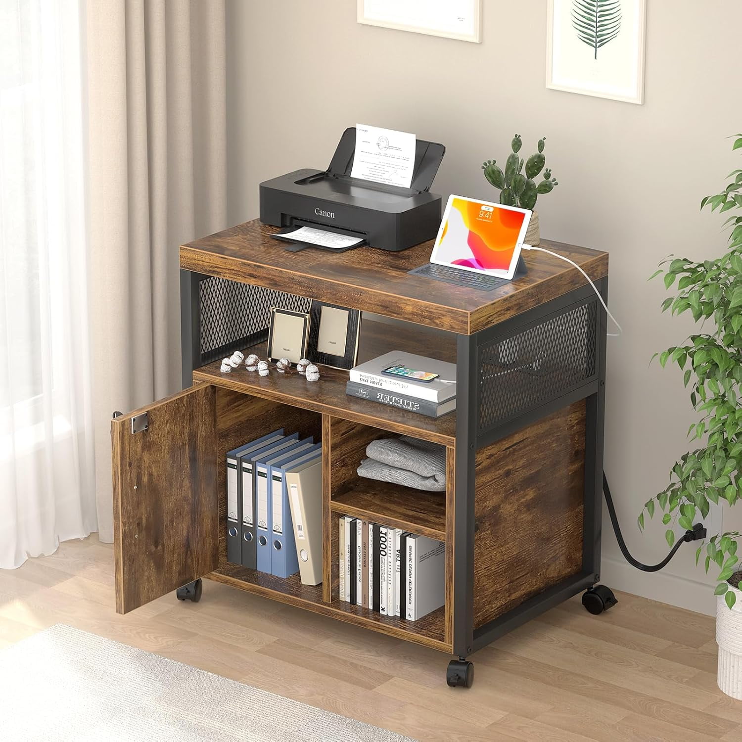 iSunirm Upgraded File Cabinet Lateral Office Filing Cabinet with ...