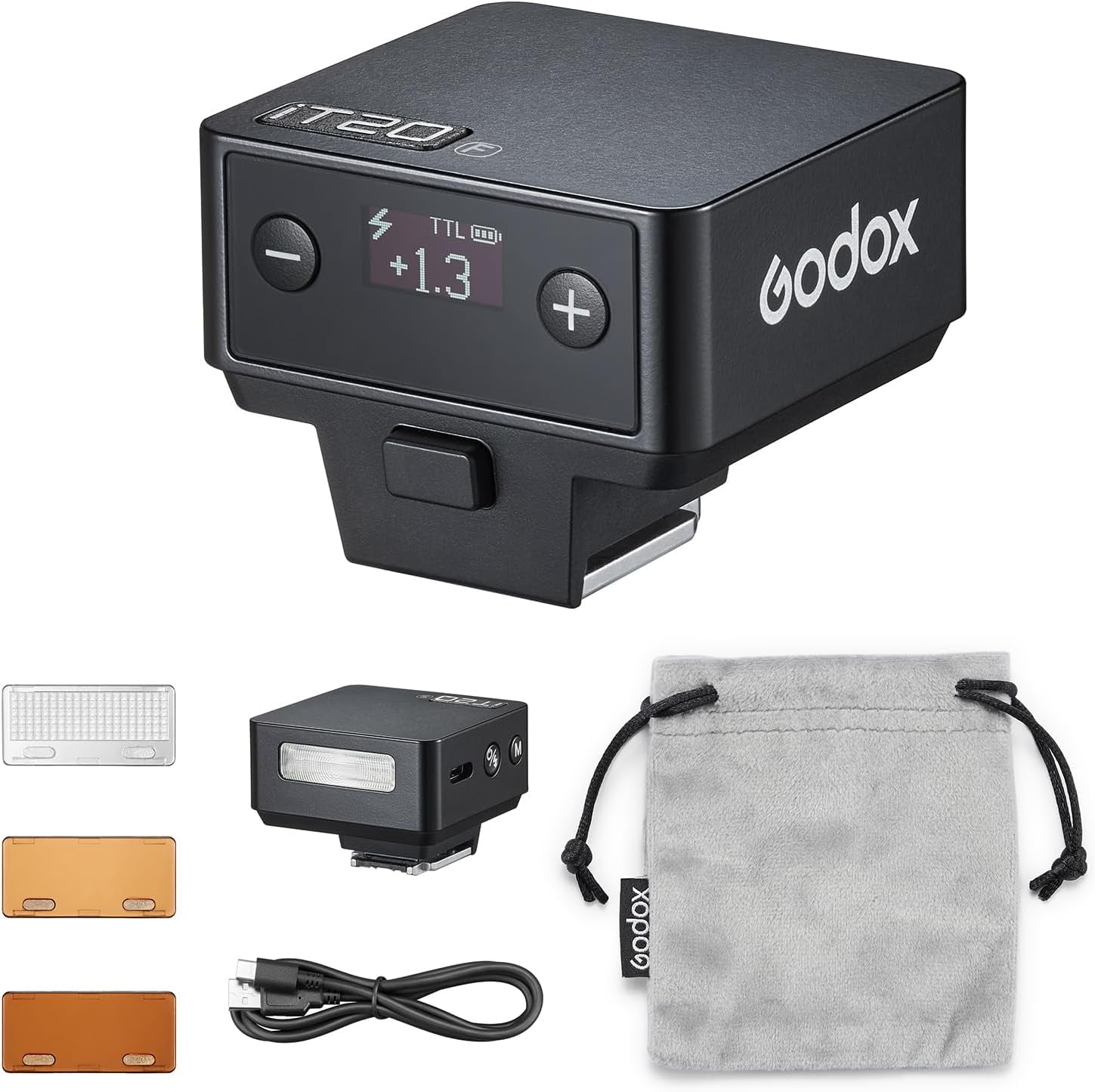 iT20 Mini TTL Camera Flash Light (45g Ultra-Light) 700 Full Flashes, 1 ...