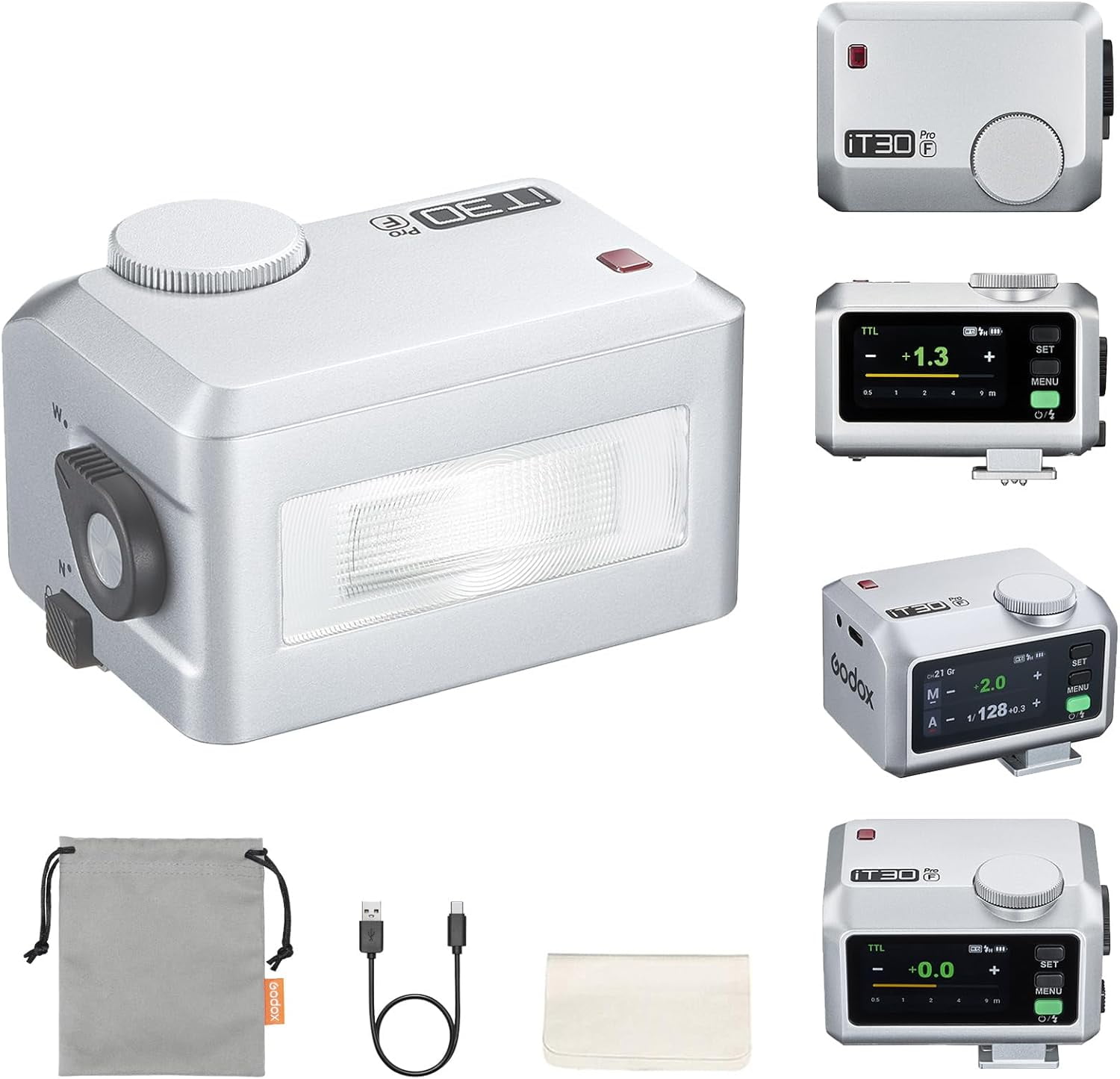 iT30Pro-F iT30 Pro Flash for , iT30Pro F Touchscreen Speedlite, Built ...