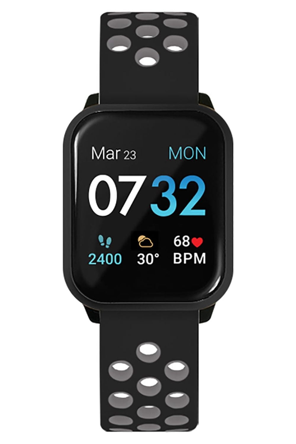 iTECH Fusion 2 S Smartwatch 13in Grey Silicone Case with Silicone Band ...