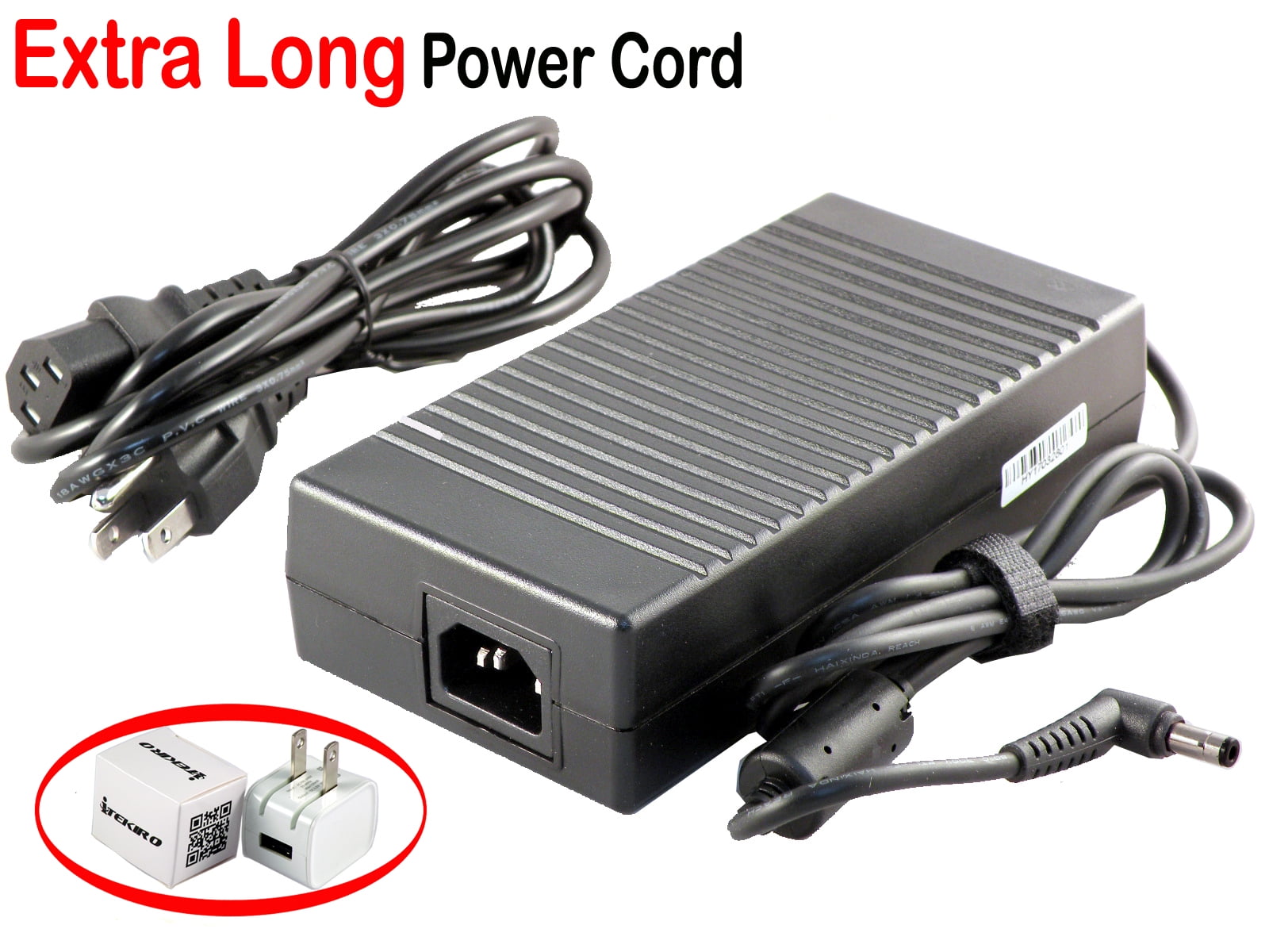 iTEKIRO 230W AC Adapter, 5.5 mm Plug, Extra Long Power Cord, Laptop ...