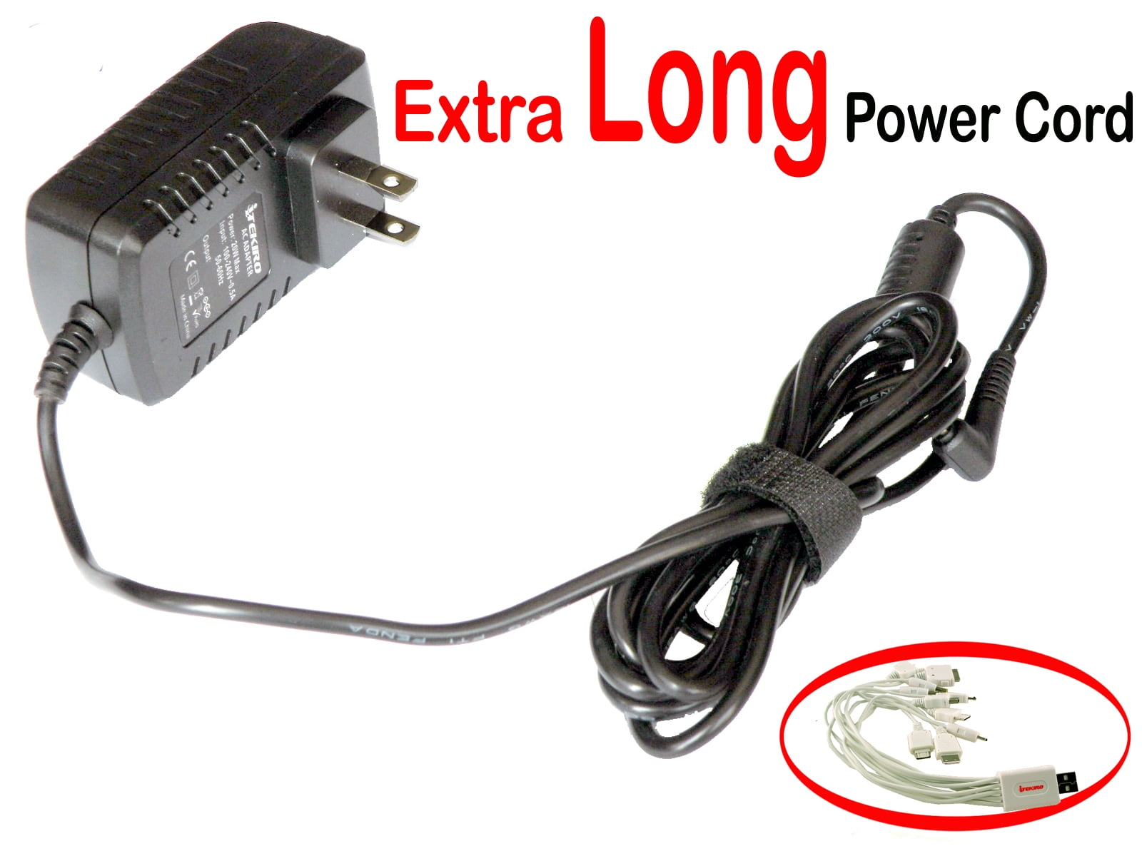 iTEKIRO 6.5 Ft. AC Wall Charger for Epik Teqnio ELL1103T, ELL1201T ...