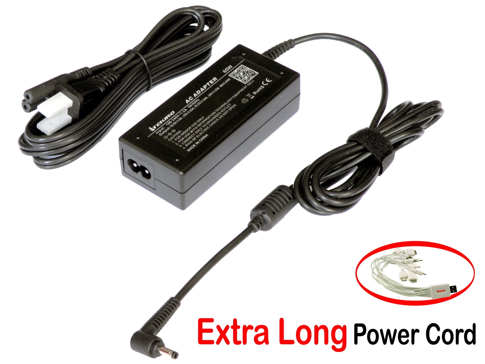 iTEKIRO 65W AC Adapter for Lenovo IdeaPad 1 82GW001HUS, 1 14IGL05 81VU ...