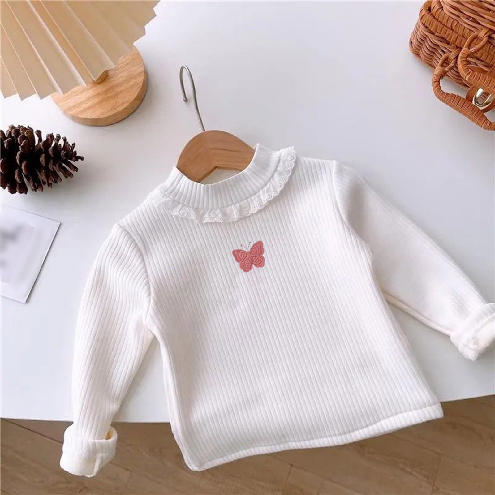 iTNHFP Clothes for Teen Girls Girls Solid Color Base Shirt Slim Autumn ...