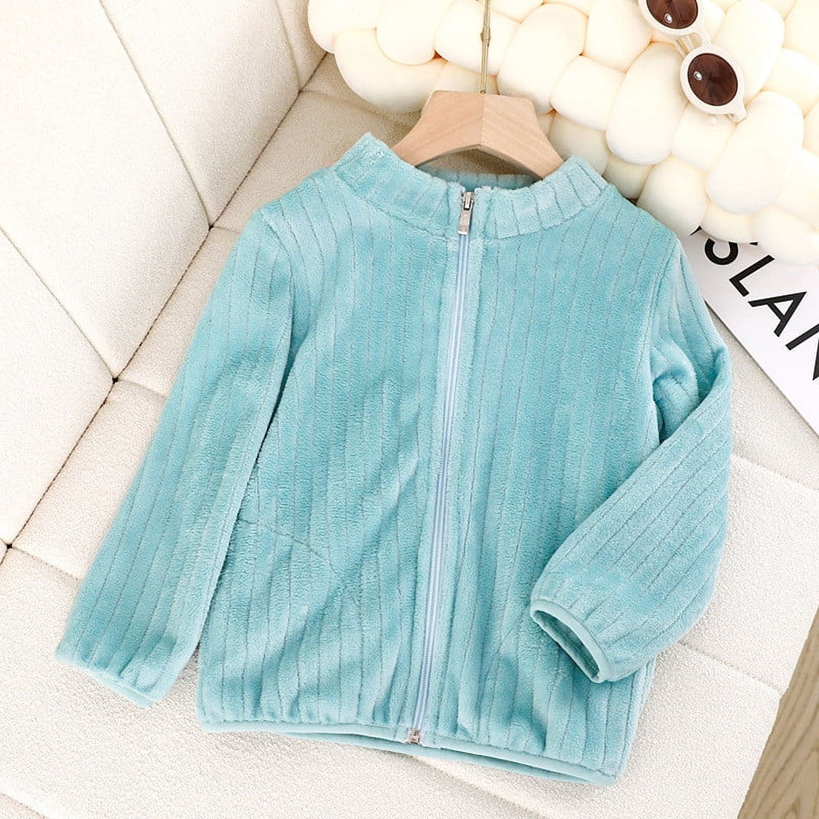 iTNHFP Jacket Girls Kids Boys and Girls Long Sleeved Coral Jacket Stand ...