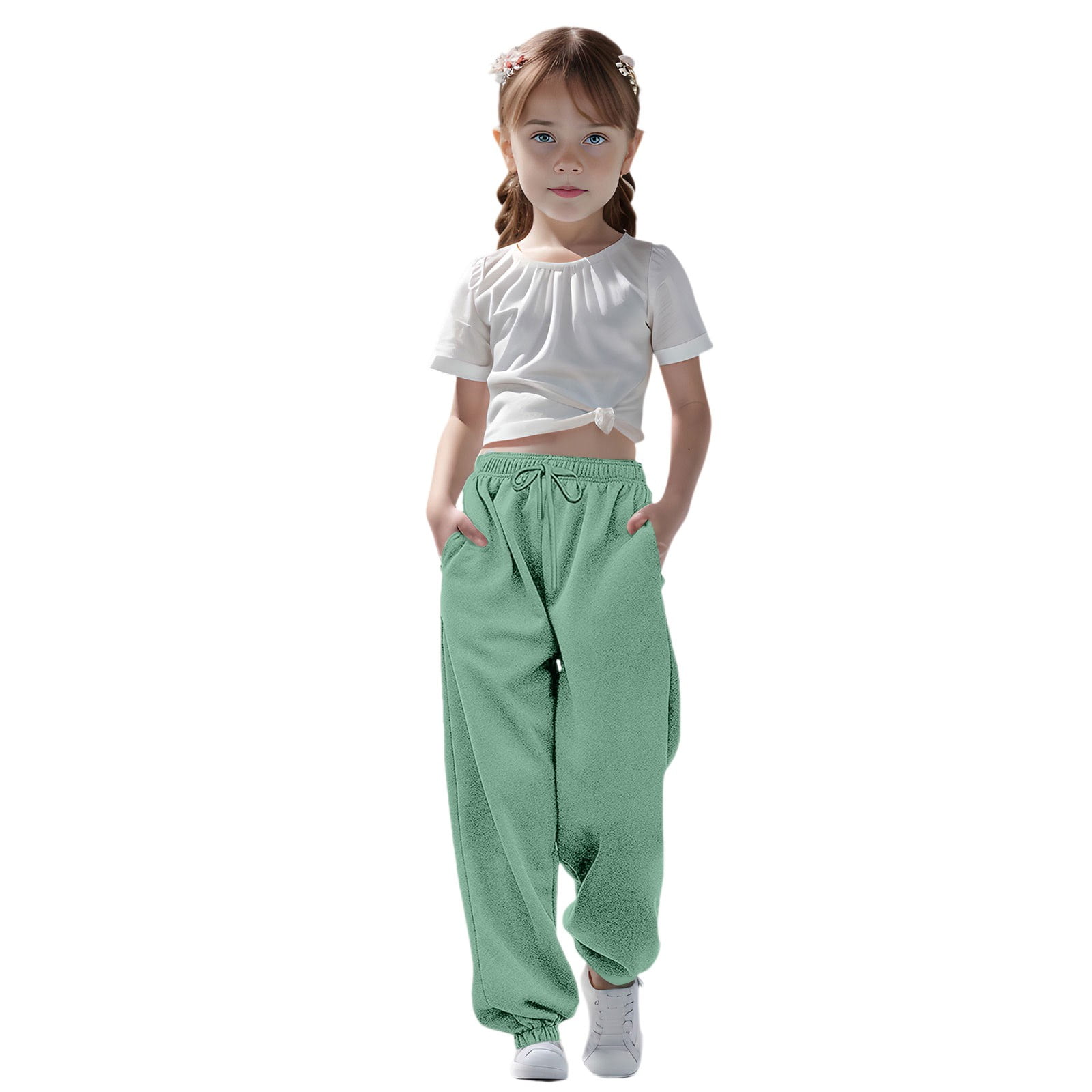 iTNHFP Pants for Girls Gifts for Girls Medium and Large Children Casual ...