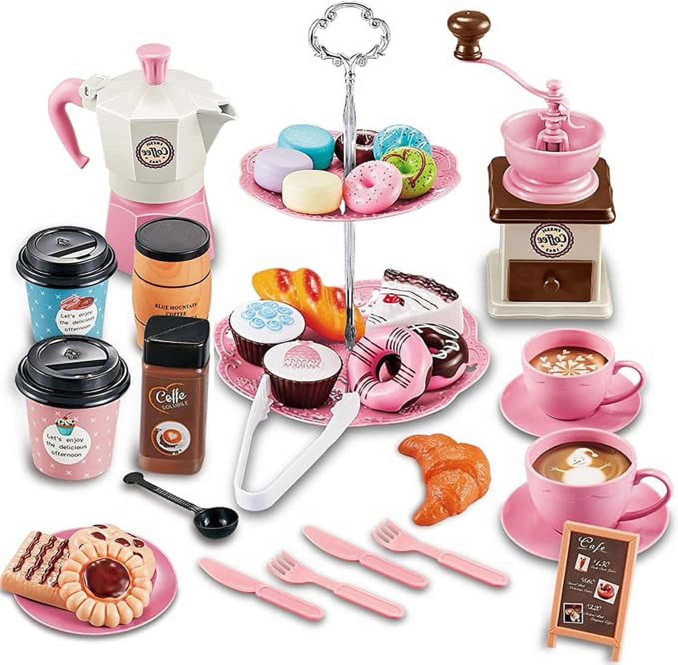 iTOYiFUN Pretend Play Tea Set 38PCS, Tea Party Set for Kids, Gift for ...