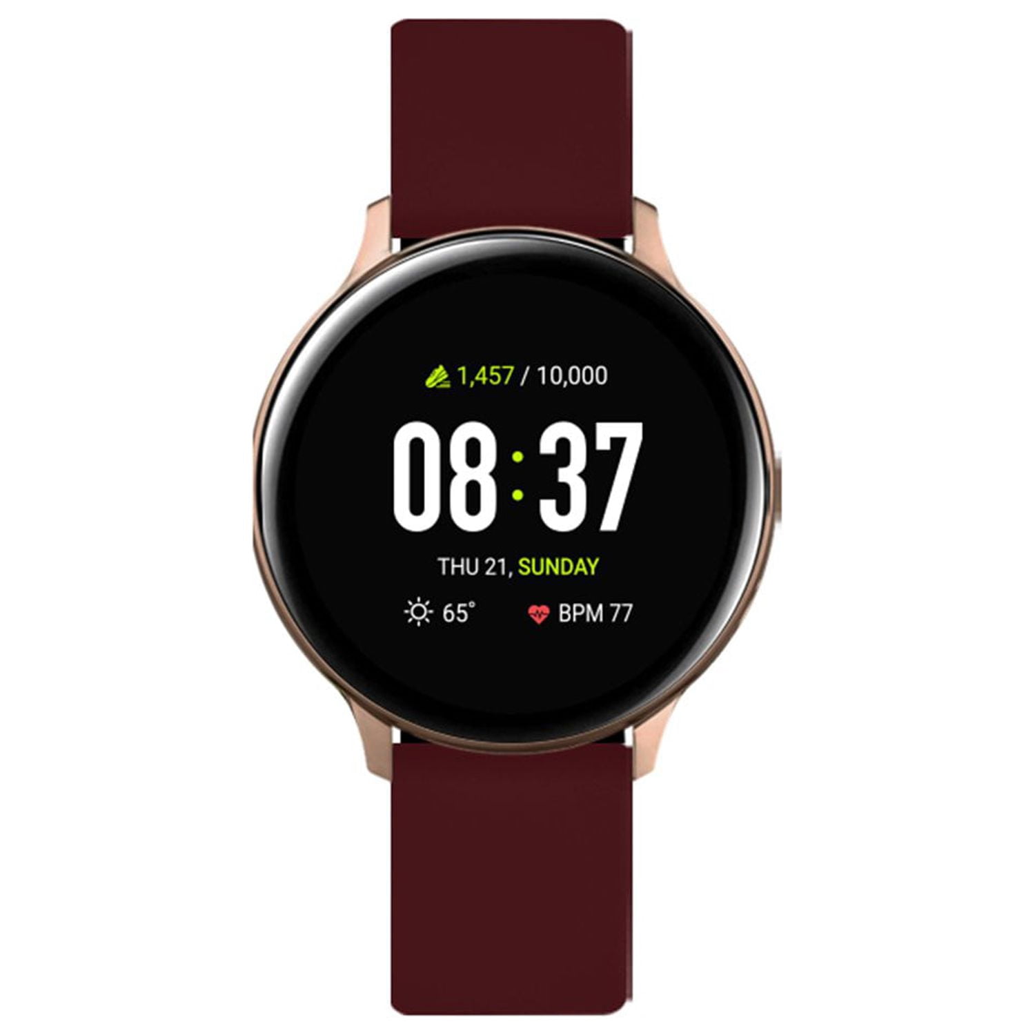 iTech Fusion Fitness Women and Men Round Silicone Strap smart watch ...