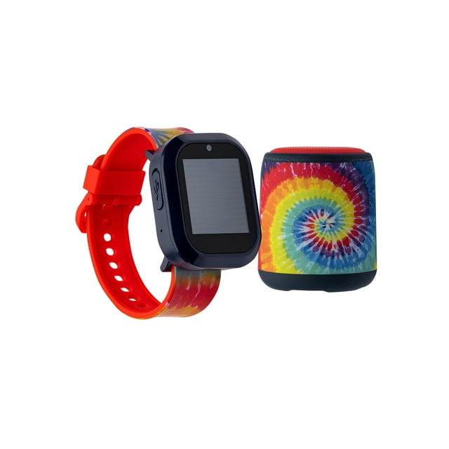 iTech Jr Kids Boys Girls Tie Dye Smartwatch and Bluetooth Speaker ...