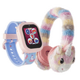 iTech Jr Kids Girls Fuzzy Pastel Unicorn Silicone Smartwatch with On ...
