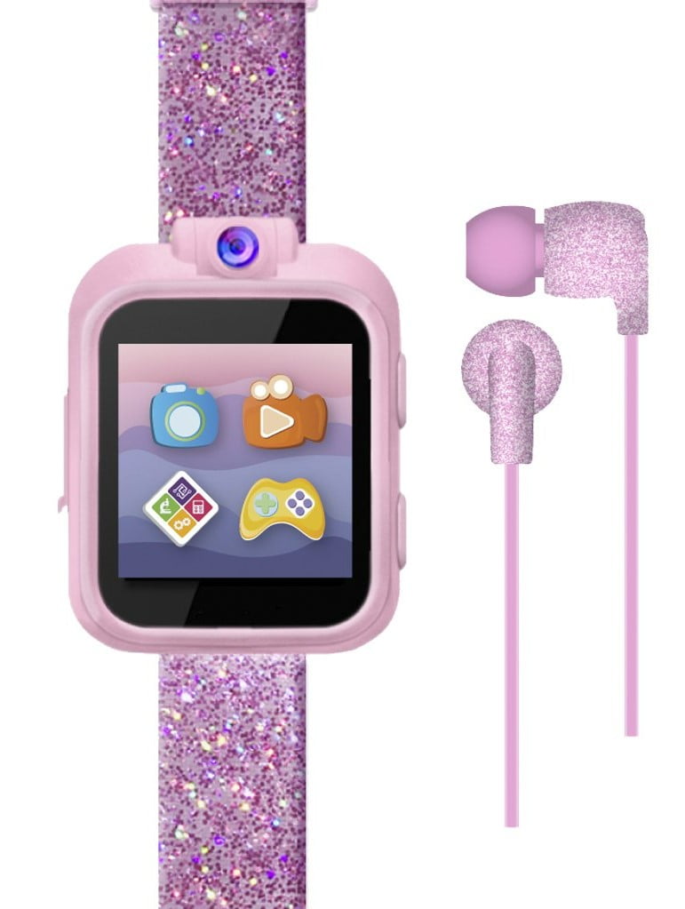 iTech Junior Girls Earbuds & Smartwatch Set - Pink Glitter 900227M-40 ...