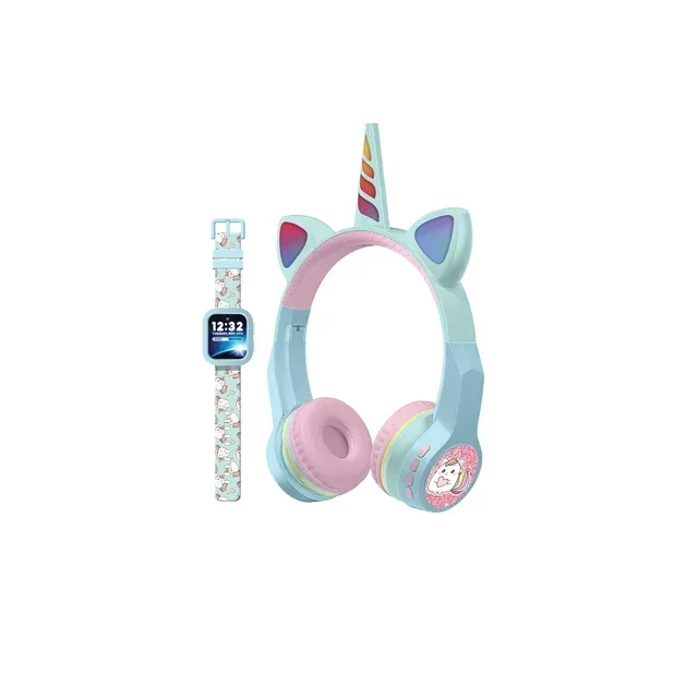 iTech Junior IJ310B-K06 Kids Girls Unicorn Silicone Strap Smartwatch With On Ear Light Up ...