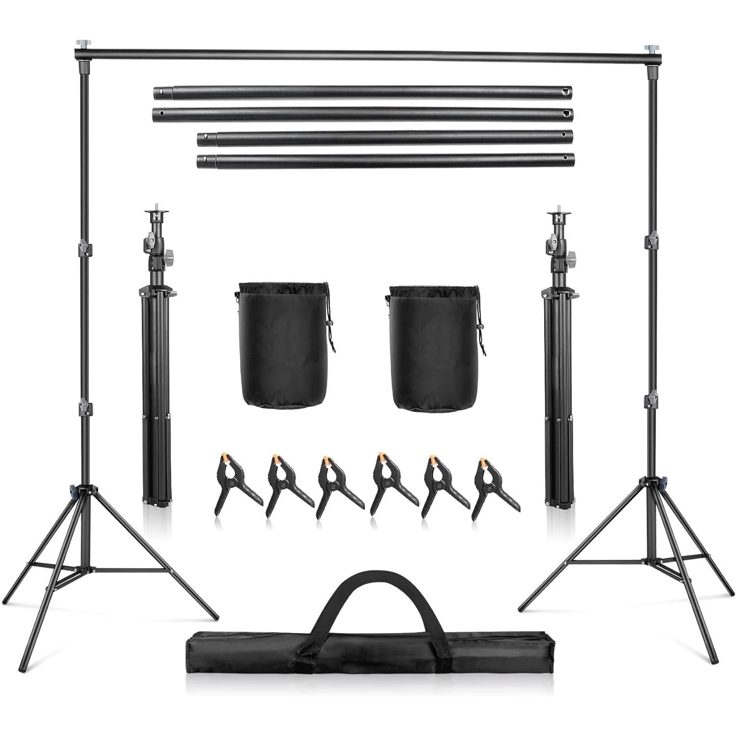 iTi Backdrop Stand 10x7ft(WxH) Photo Studio Adjustable Background Stand ...