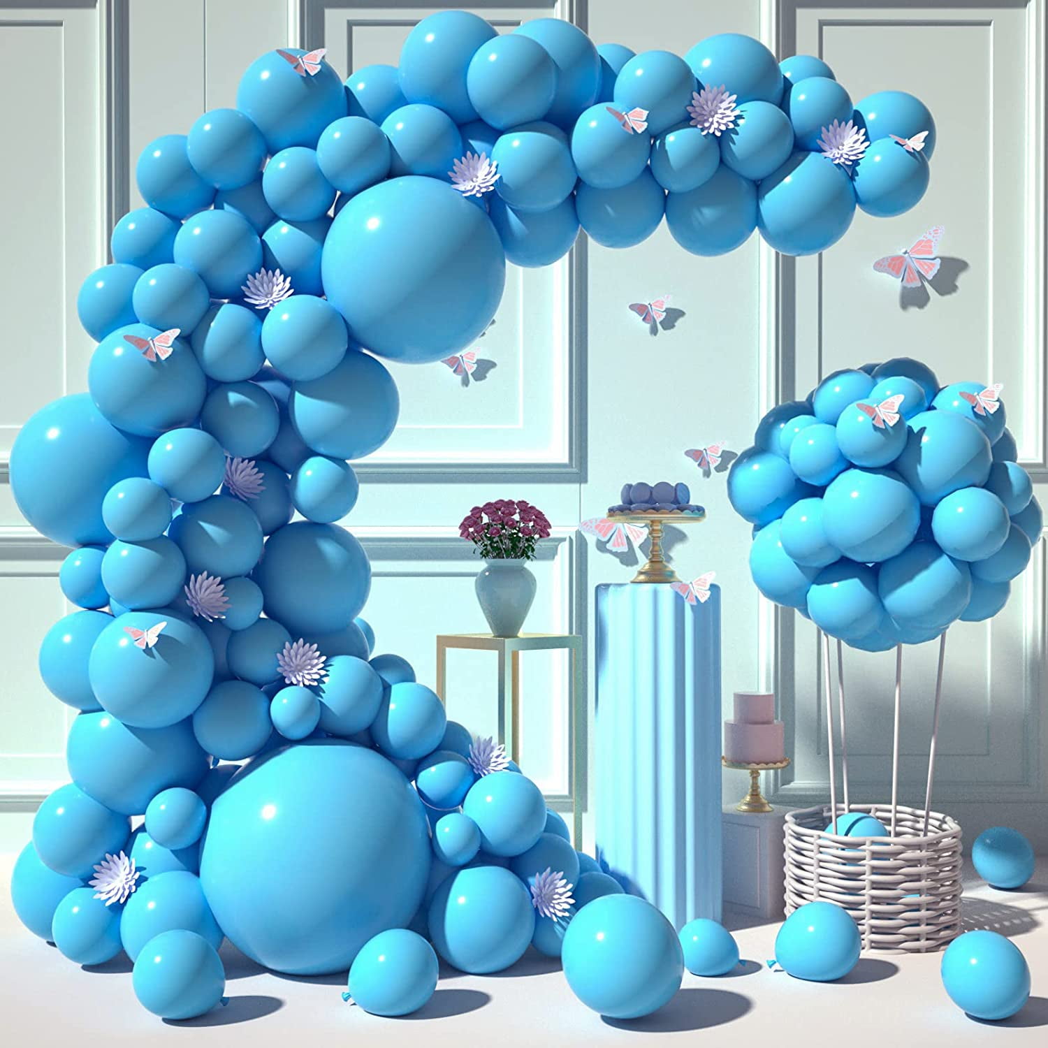 iTi Direct Light Blue Balloons Garland Kit, 120 Pieces - Walmart.com